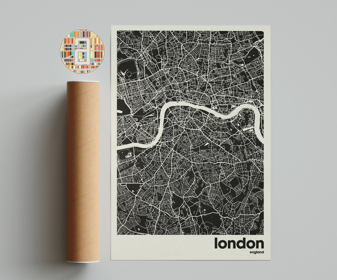 London Colorful Map, City of London Map, London Minimalist Map, London ...