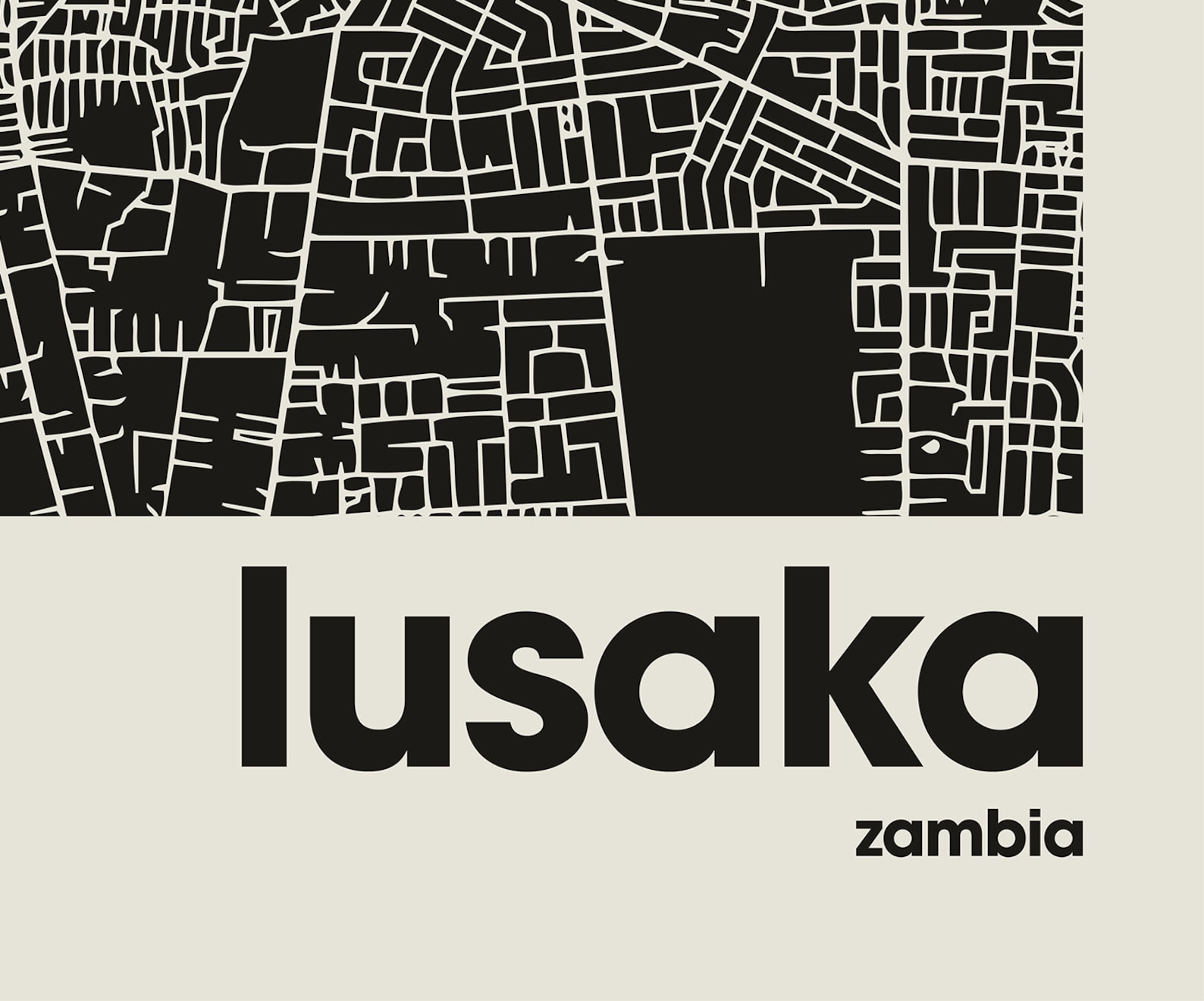 Lusaka Colorful Map, City of Lusaka Map, Lusaka Minimalist Map, Lusaka ...