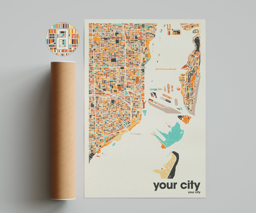 Custom Personalized Map, Wall Decor, Home Decor, Any City Hometown ...