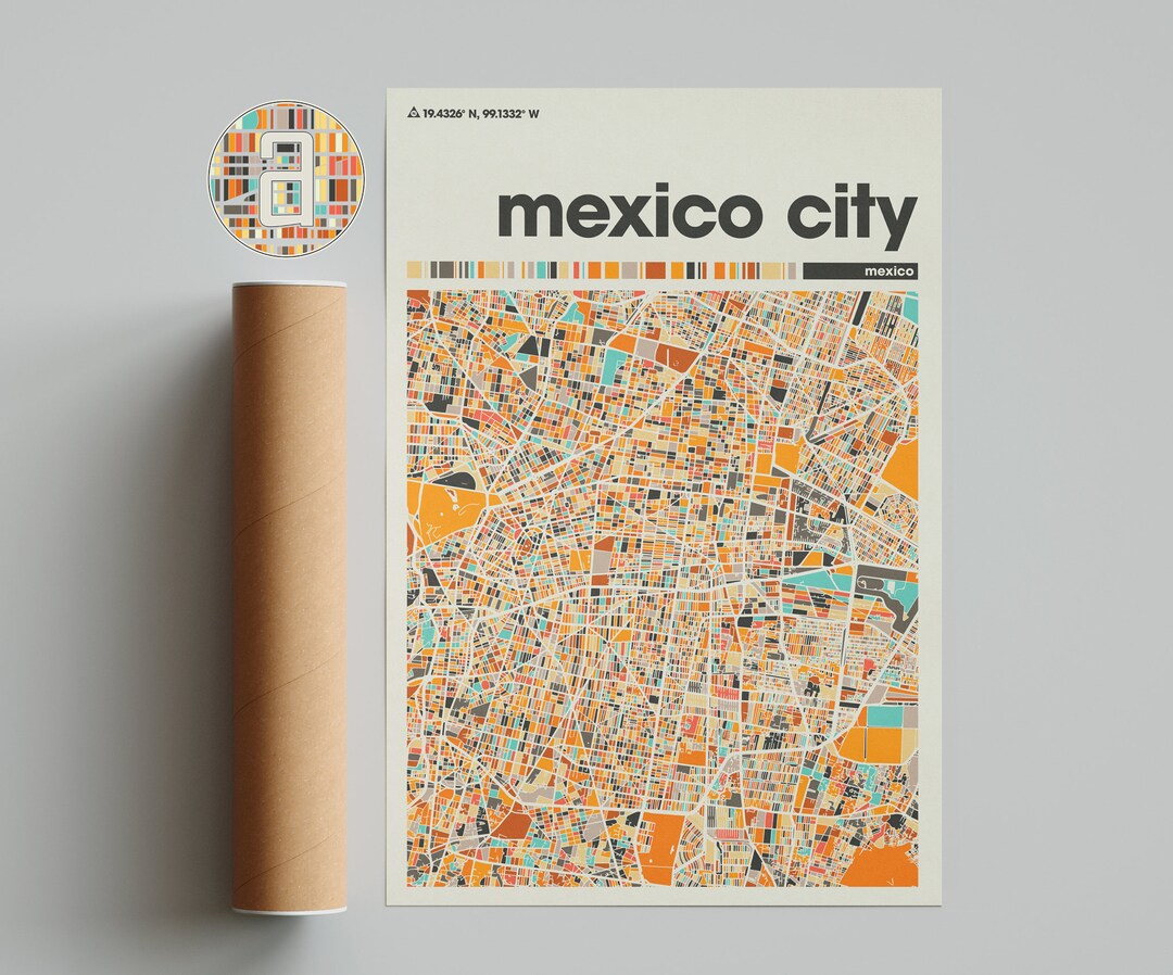 Mexico City Map, Mexico City Map Print, Minimalist Map, Mexico Print ...