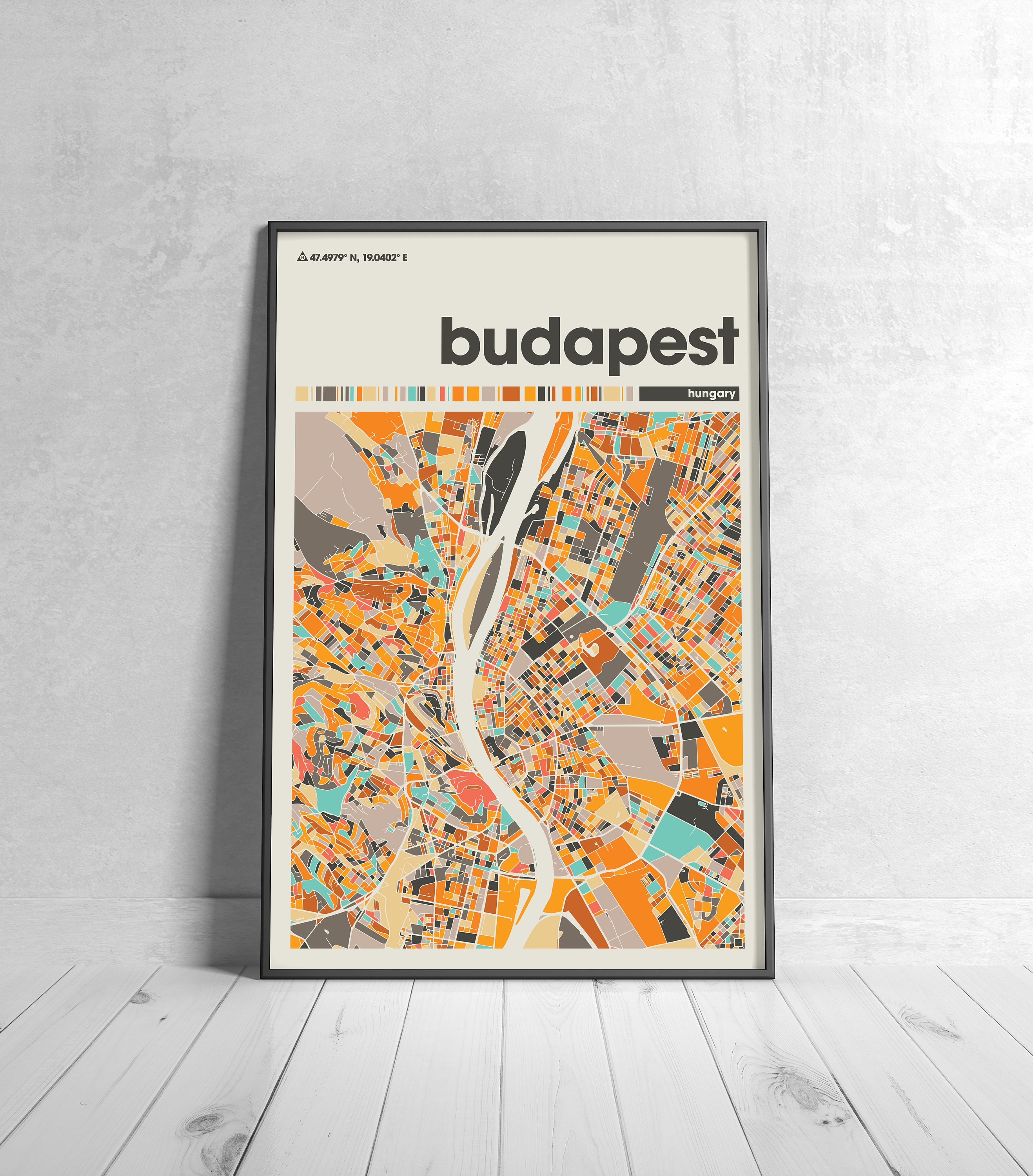 Budapest Map, Budapest Map Print, Minimalist Map, Hungary Print ...