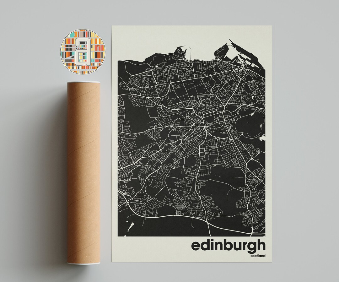 Edinburgh Map, Edinburgh Map Print, Minimalist Map, Scotland Print ...