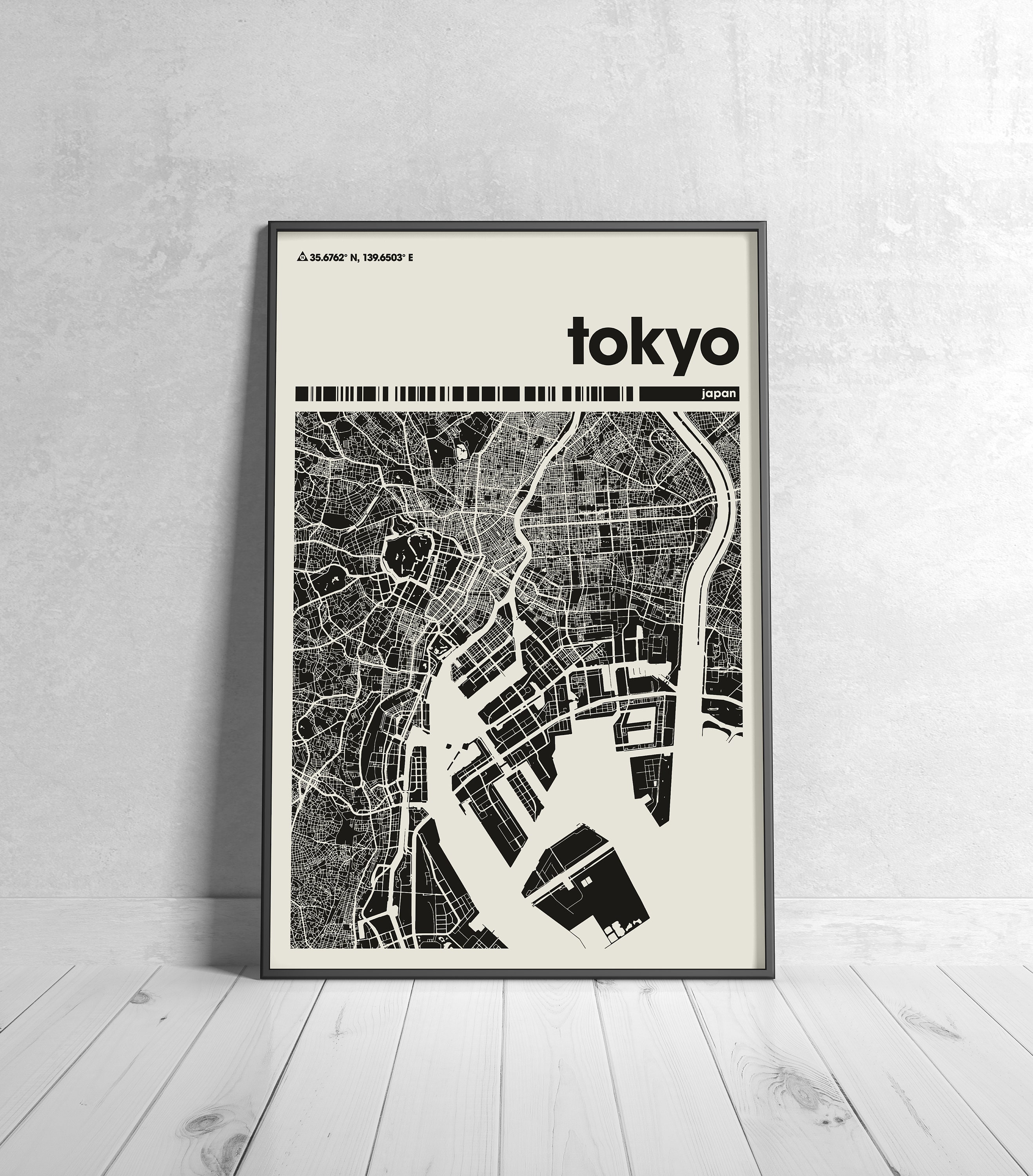 Tokyo Map, Tokyo Map Print, Minimalist Map, Japan Print, Minimalist ...