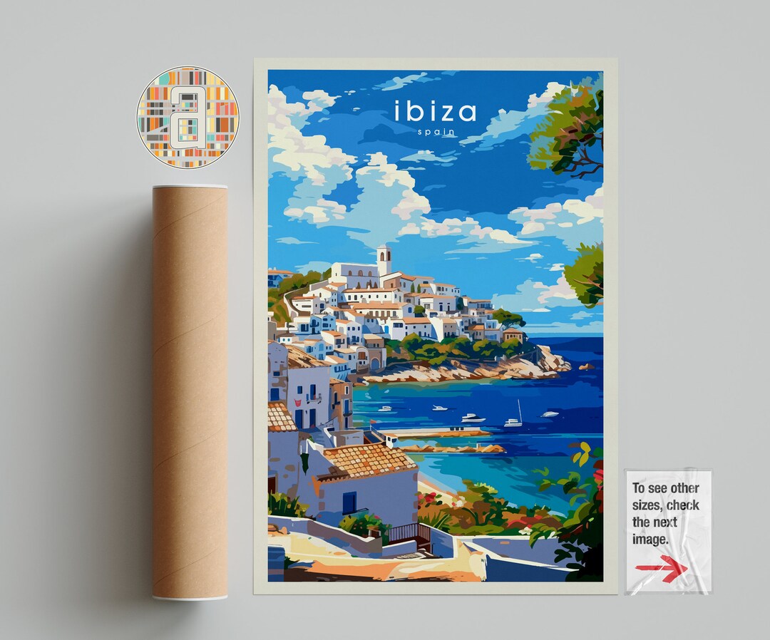 Ibiza Travel Print Wall Art Ibiza Wall Hanging Home Décor Ibiza Gift Art Lovers Spain Art Lover ...