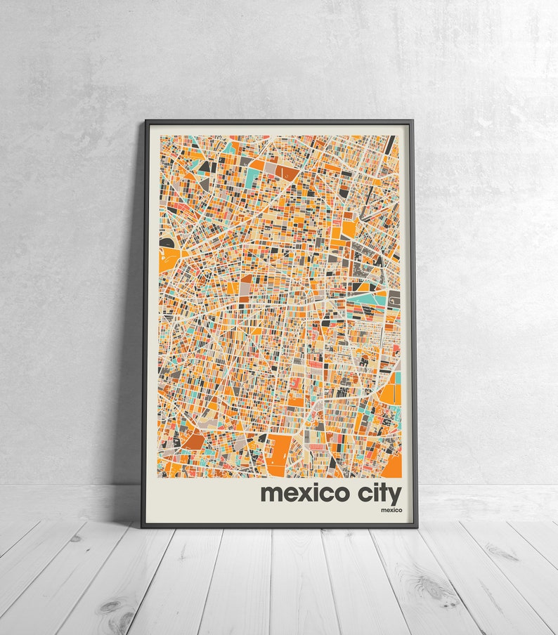 Mexico City City Map, Mexico City Map, Minimalist City Map, Modern City ...