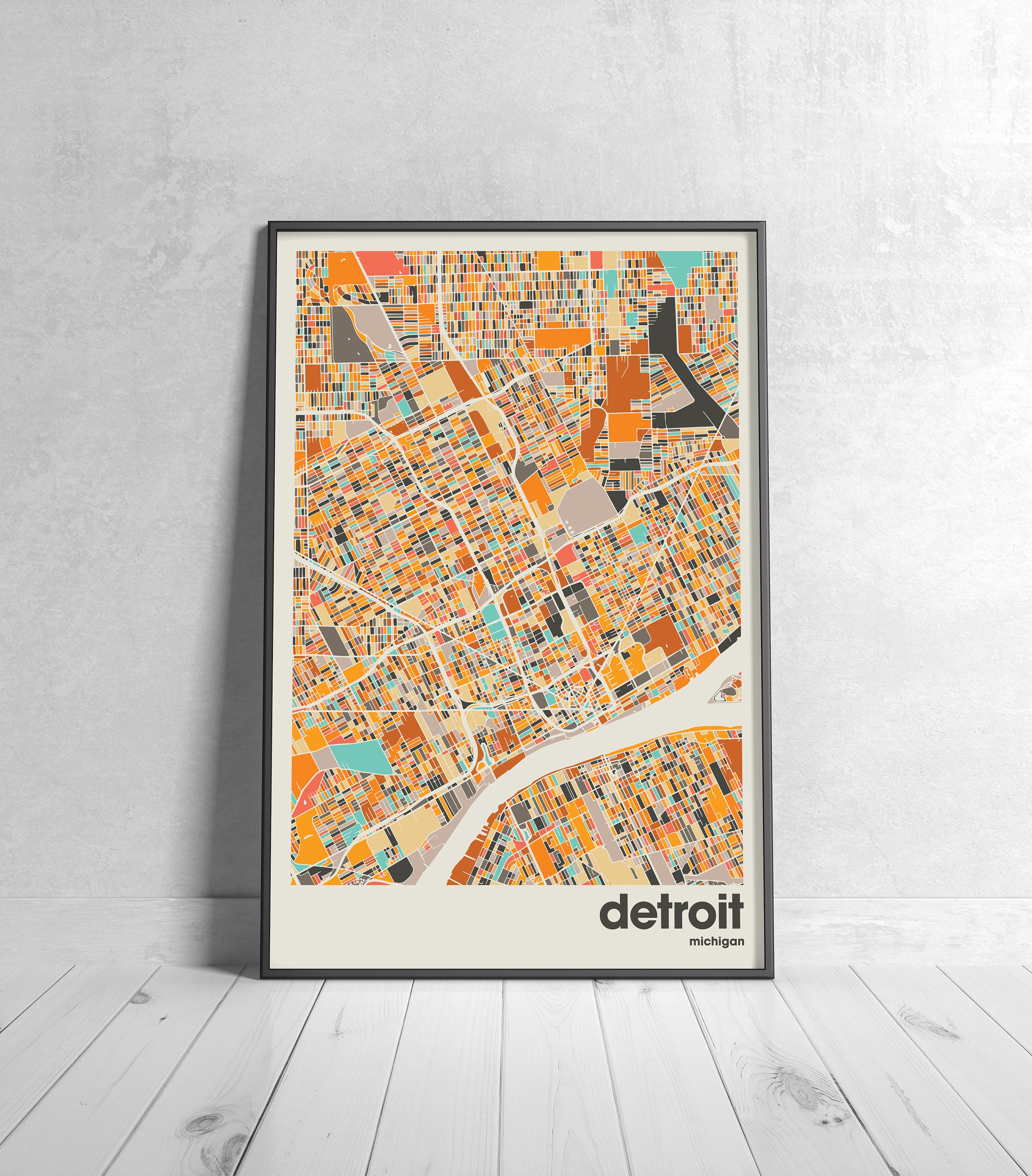 Detroit City Map Michigan City Map Minimalist City Map - Etsy Canada