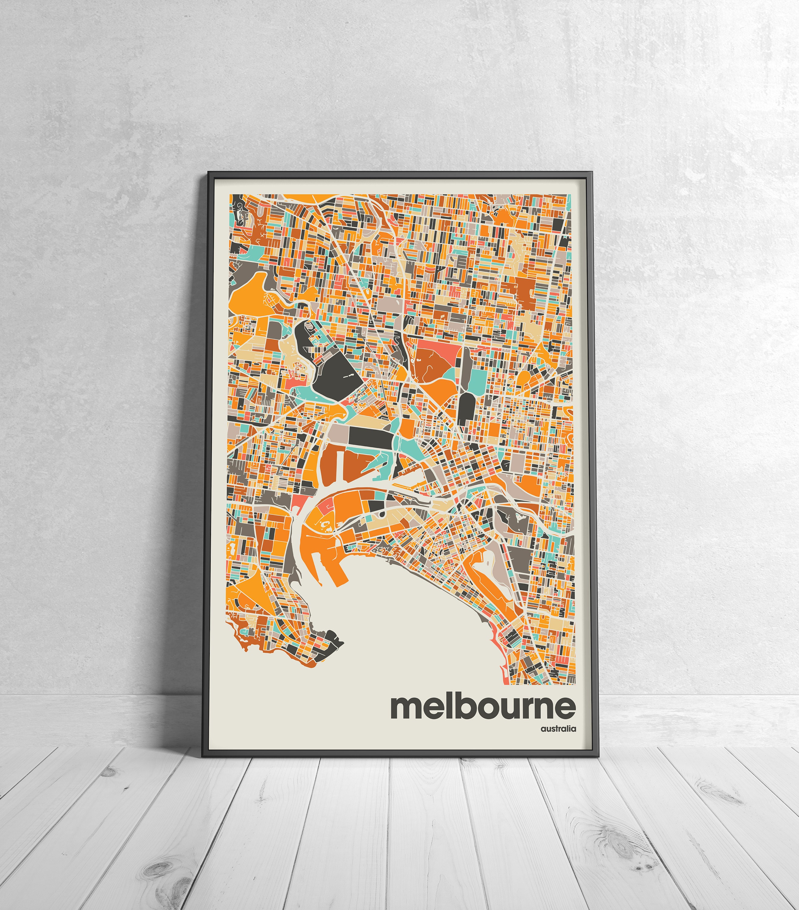 Melbourne City Map, Australia City Map, Minimalist City Map, Modern ...