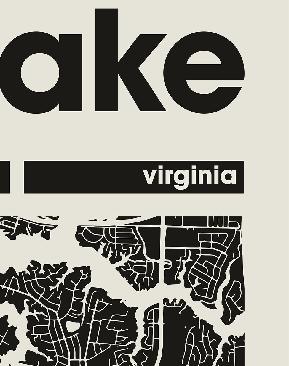 Chesapeake City Map, Virginia City Map, Minimalist City Map, Modern ...