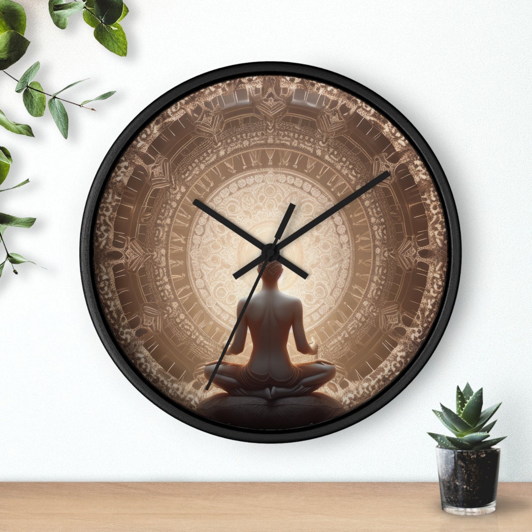 Yoga Meditation Clock, Yoga Gift, Meditation Gift, Yoga Clock, Unique ...