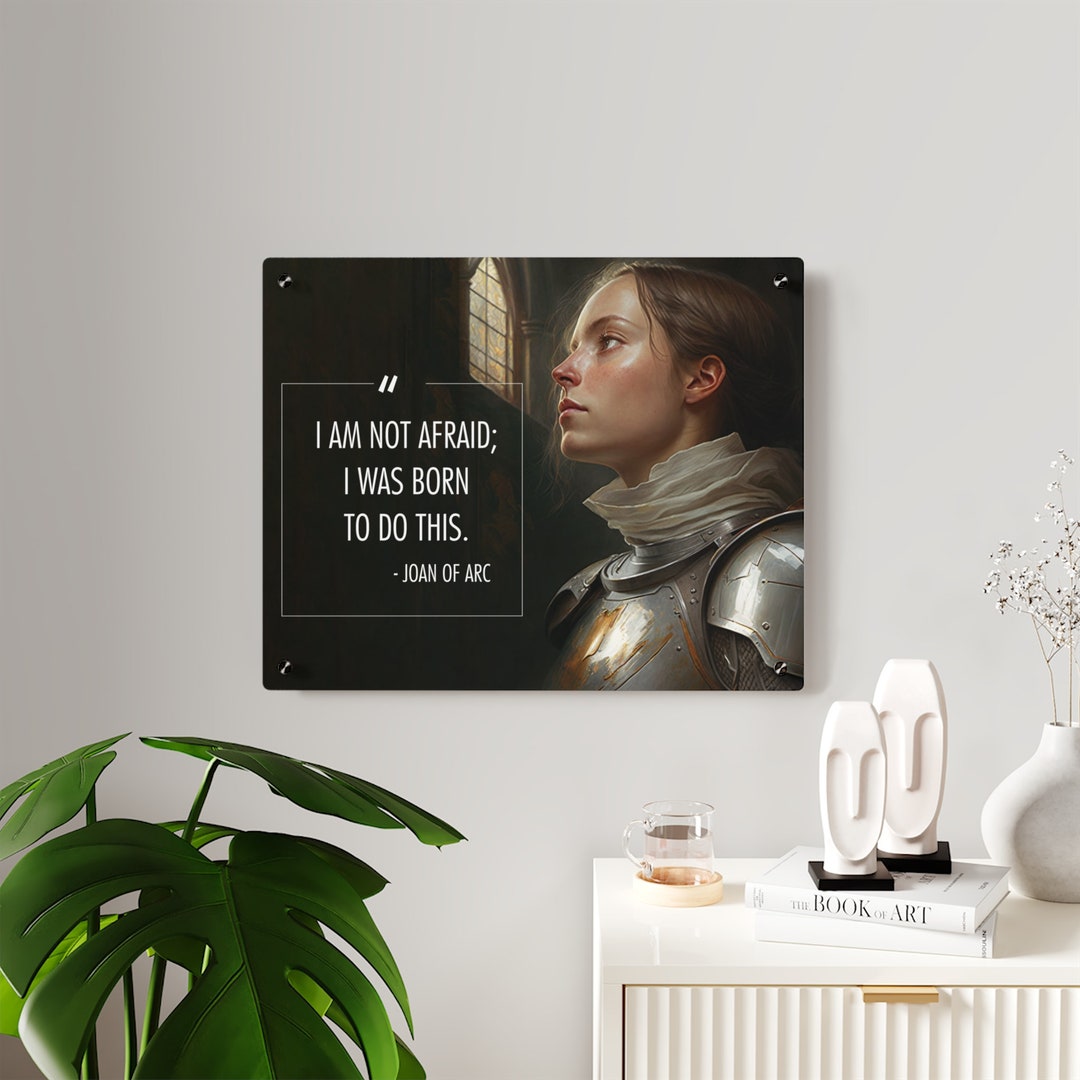 I'm Not Afraid, St Joan of Arc Quote Wall Art Panels, Quote Wall Art ...