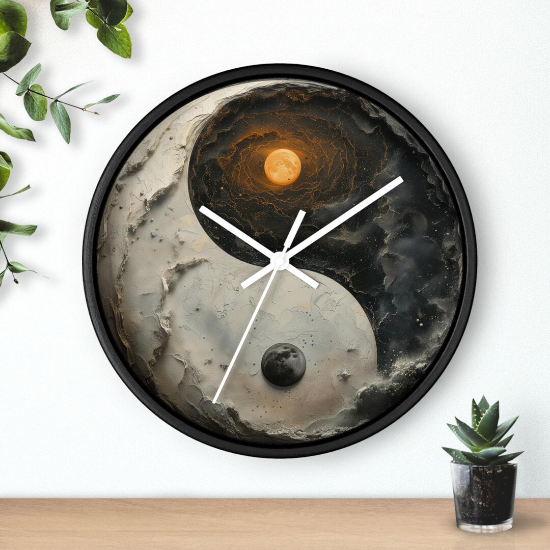 Surrealist Yin Yang Wall Clock, Unique Timepiece, Art Clock, Zen Clock ...