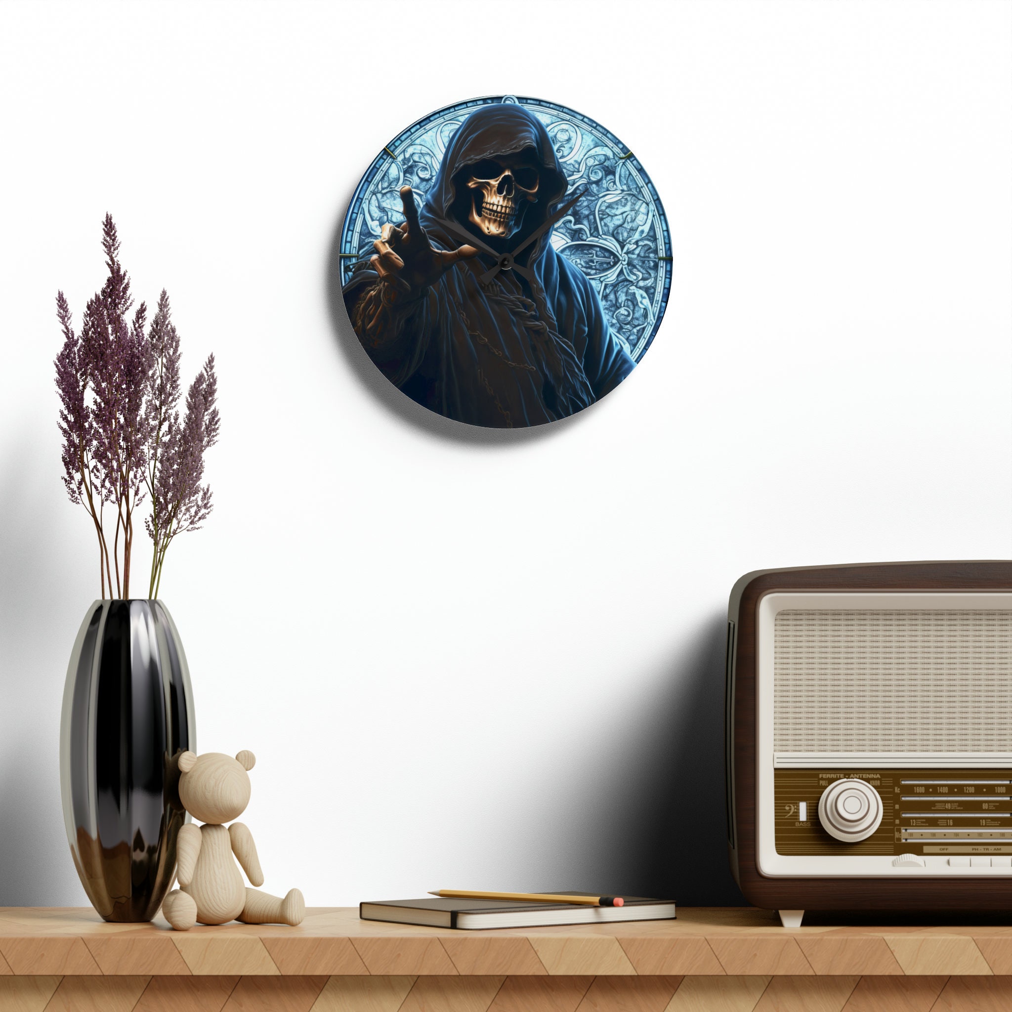 Grim Reaper Horror Clock Death Home Decor Classic Horror - Etsy