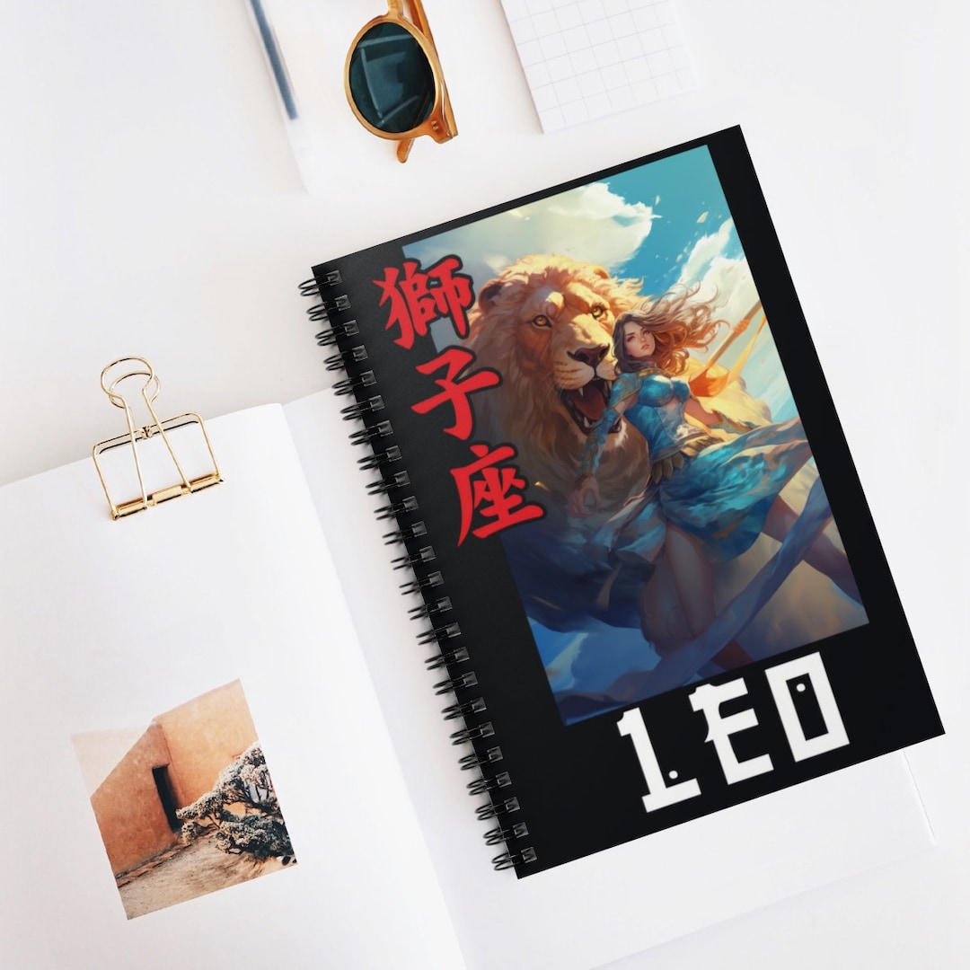 Leo Manga Inspired Notebook, Leo Notebook, Manga Notebook, Zodiac ...