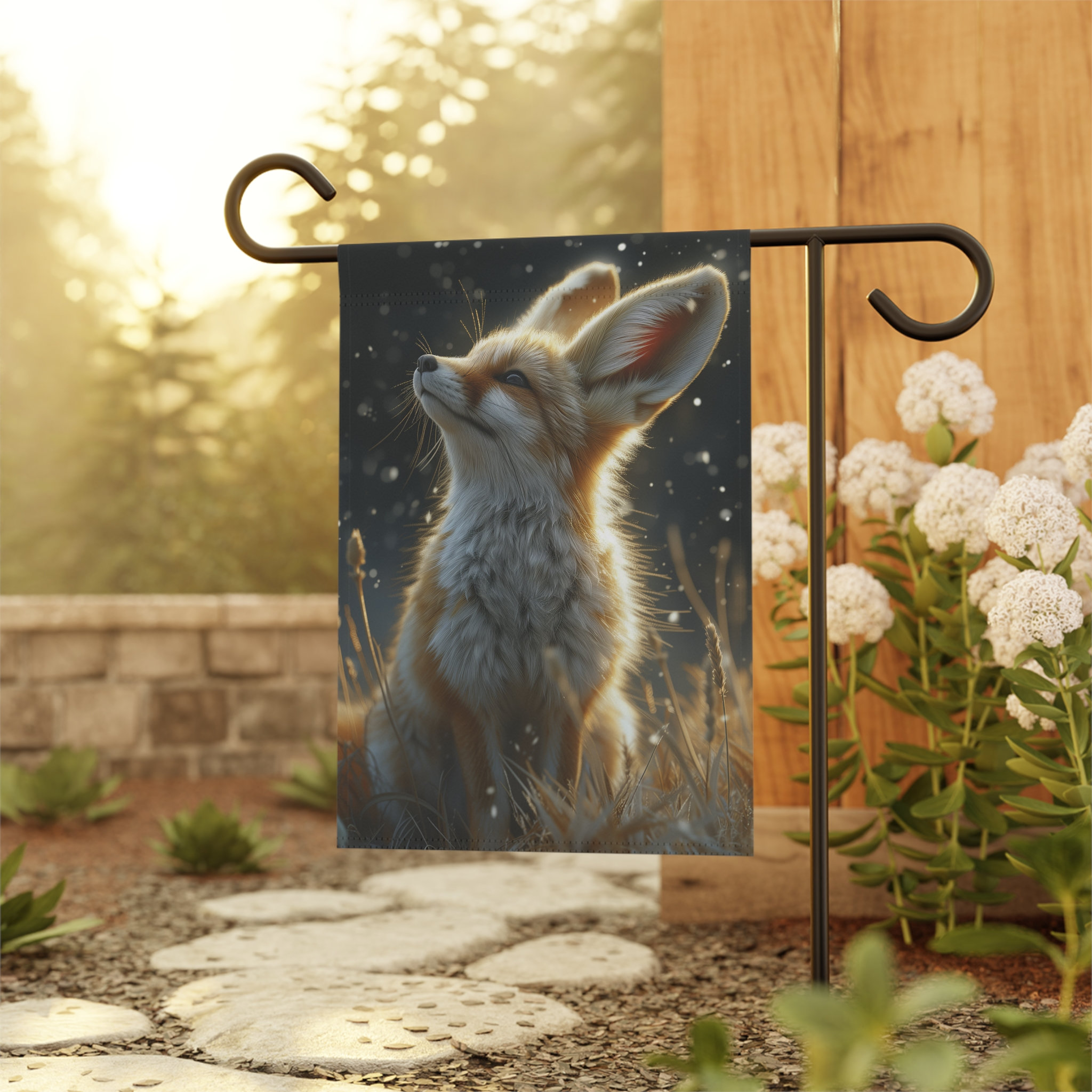 Fennec Fox Garden Banner, Garden Banner, Garden Gift, Yard Flag, Nature ...