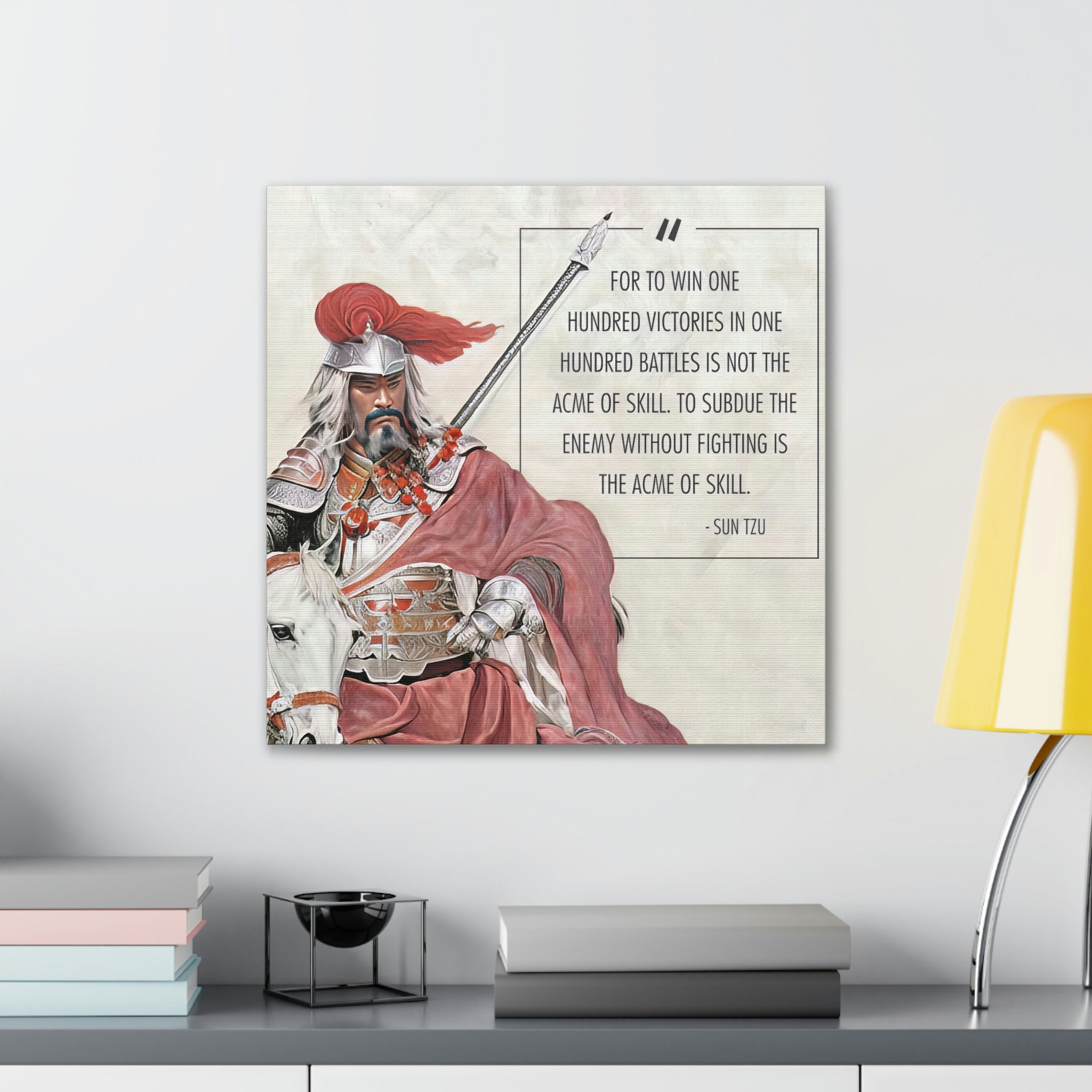 Sun Tzu Quote, Art of War, for to Win 100 Victories, Quote Canvas ...