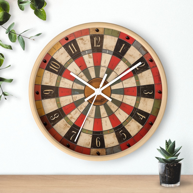Retro Dartboard Clock Dart Gifts Bar Gifts Dart Board - Etsy