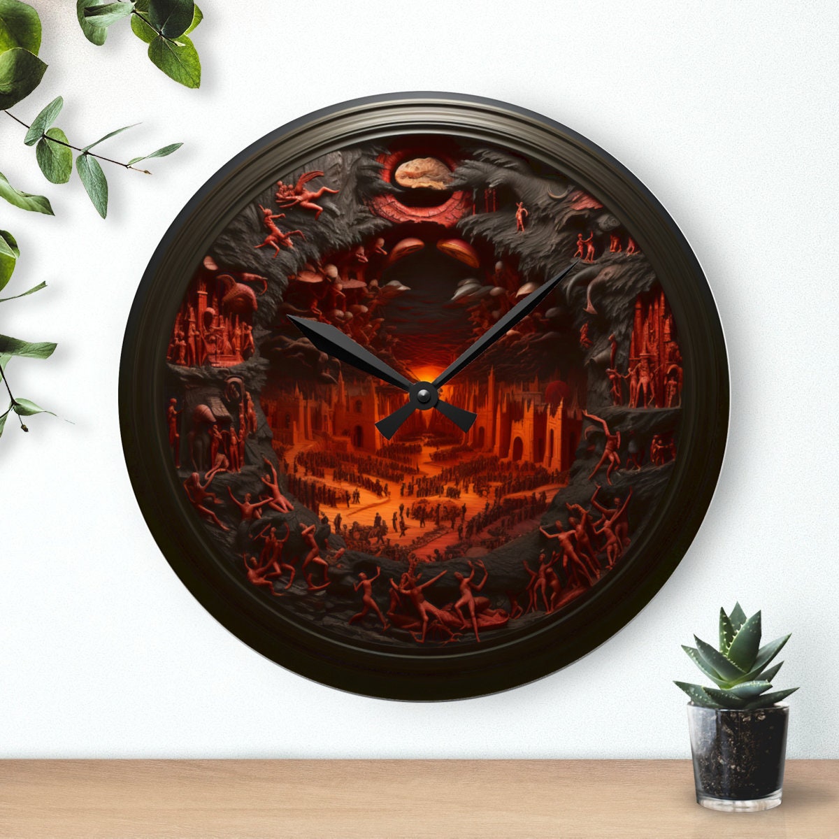 Dante's Inferno Horror Clock Hell Home Decor Classic - Etsy