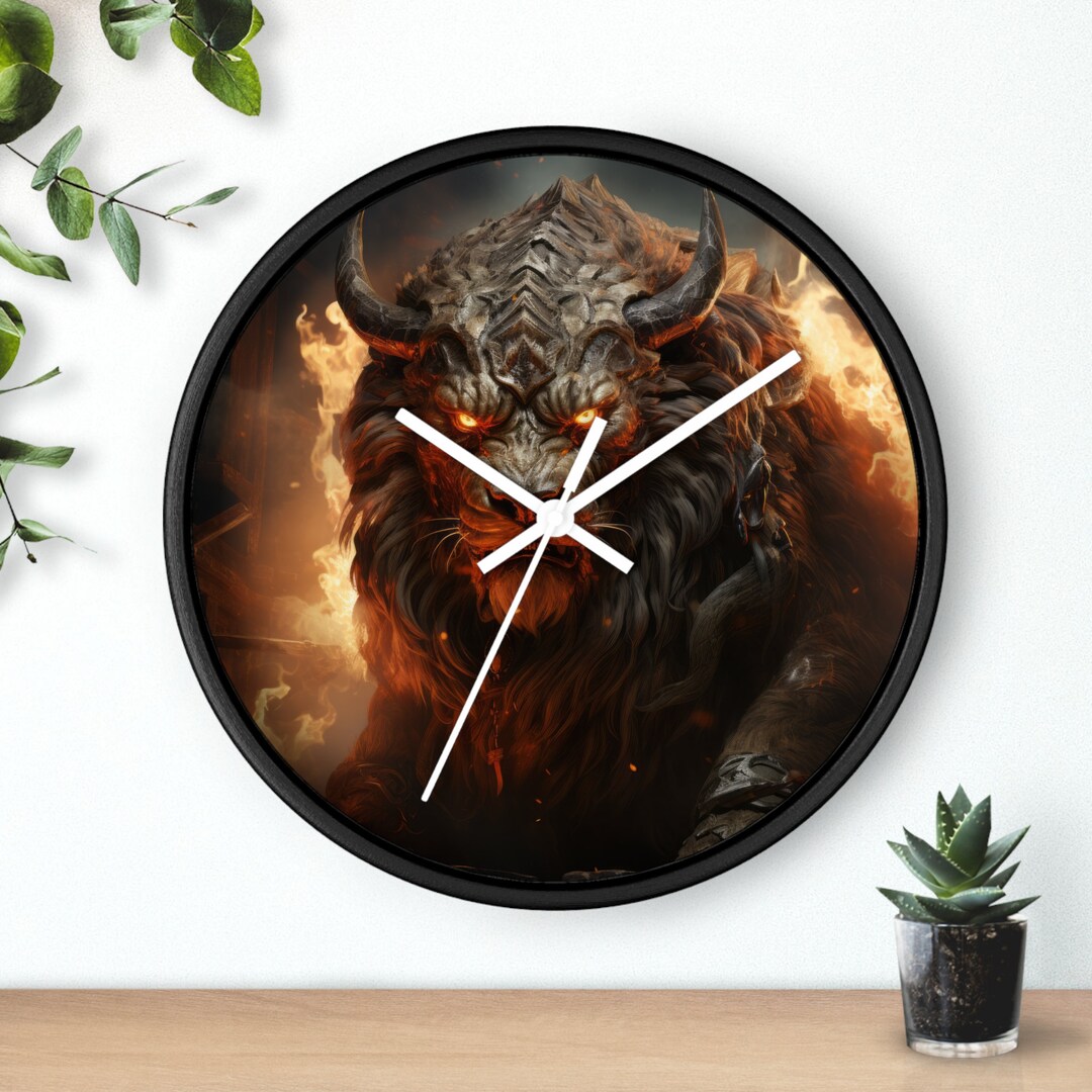 Nian Inspired Horror Clock, Horror Home Decor, Murderous Lion Gift ...