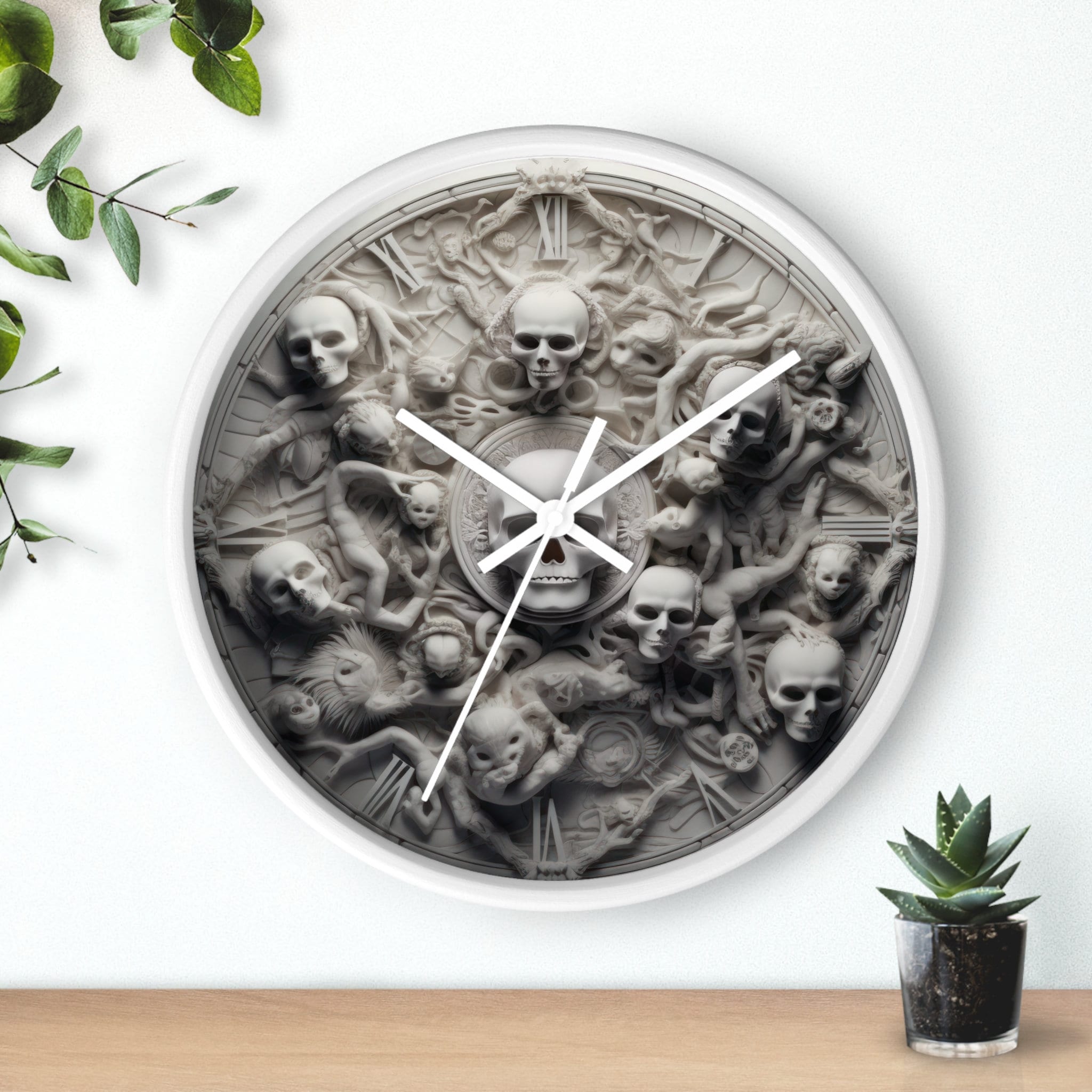 Creepy Cool Skull Clock, Macabre Gift, Skull Gift, Skull Clock, Unique ...