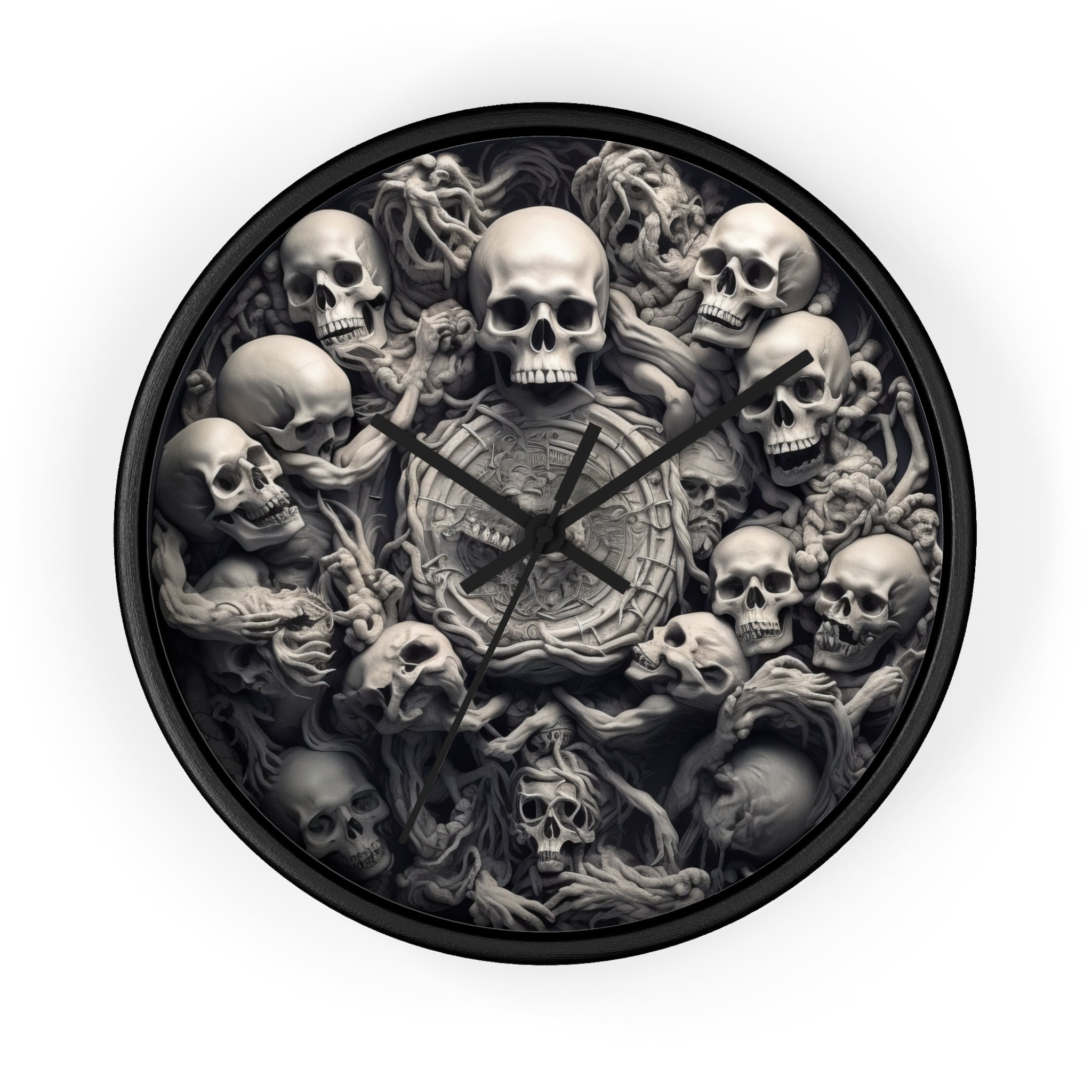 Creepy Cool Skull Clock, Macabre Gift, Skull Gift, Skull Clock, Unique ...