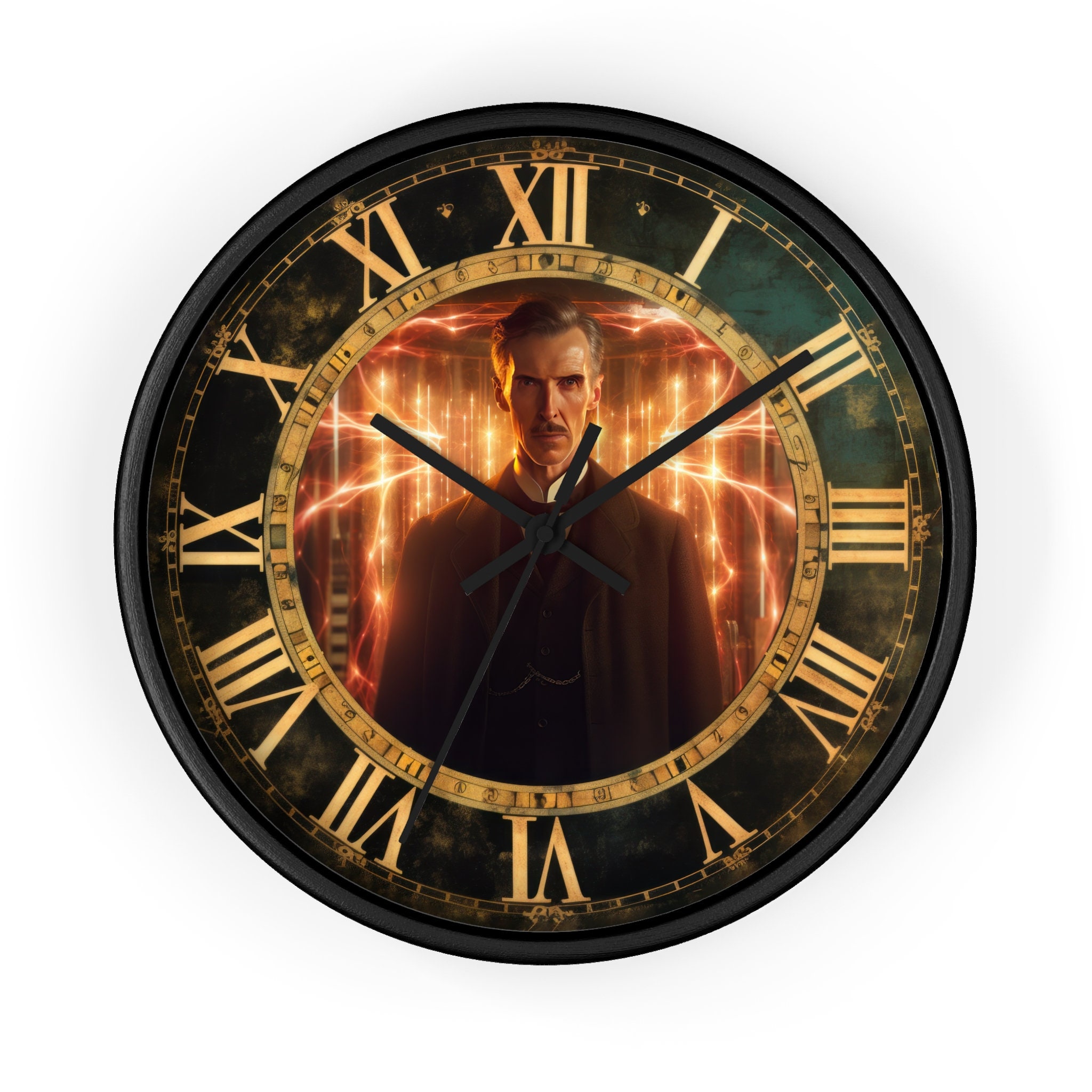 Nikola Tesla Clock Tesla Gift Tesla Gift Tesla Clock - Etsy