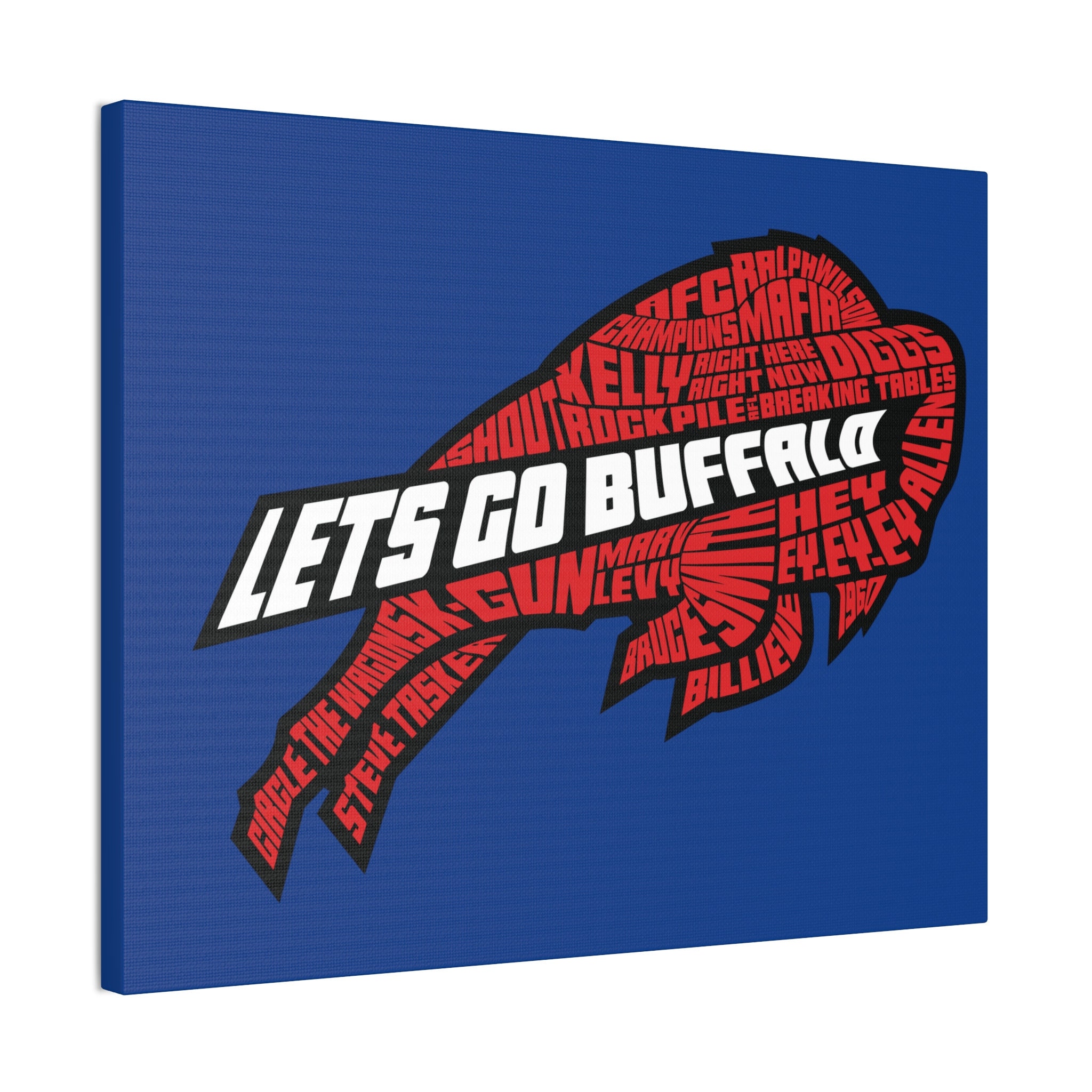 Buffalo Bills Inspired Word Art Canvas Bills Mafia Breaking - Etsy