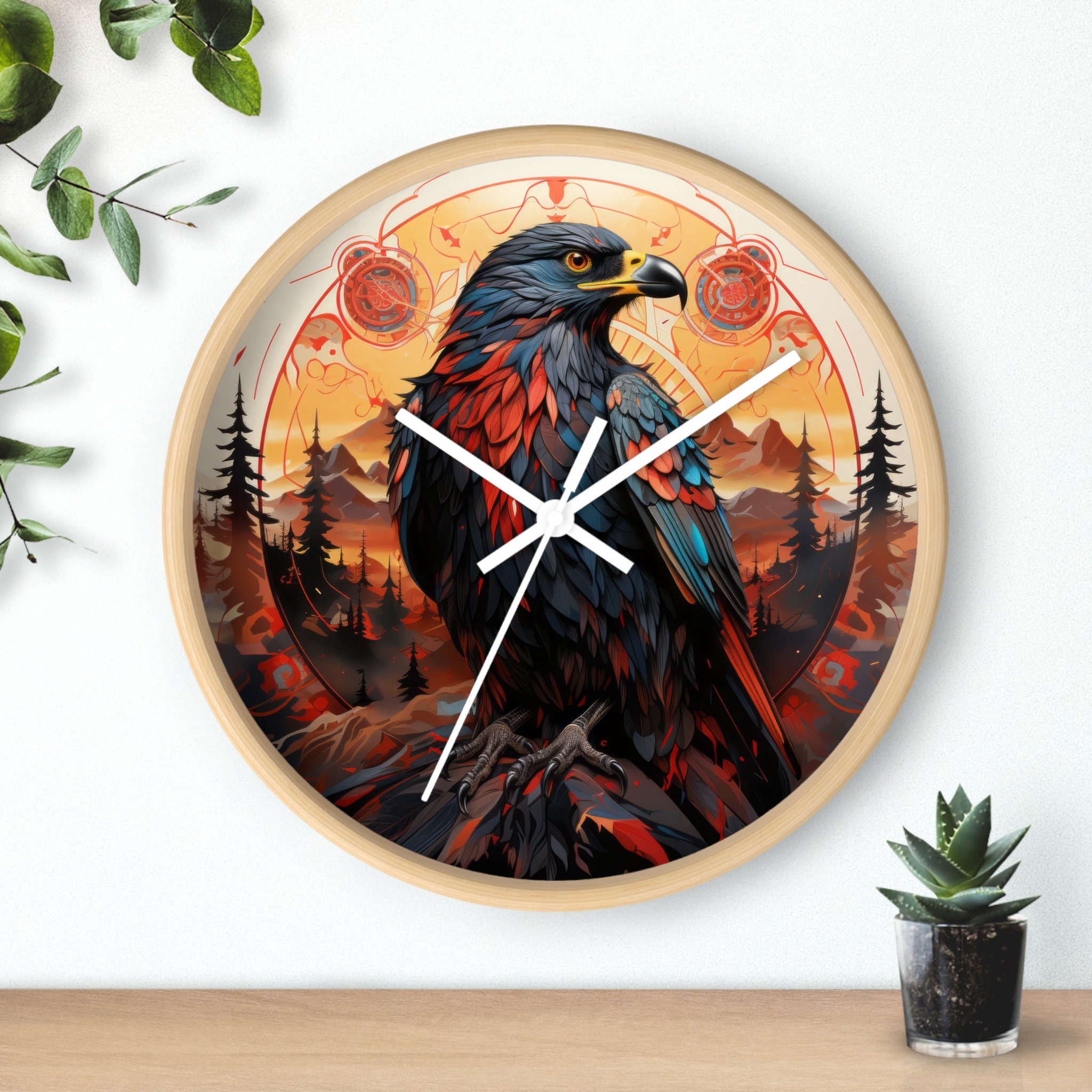 Thunderbird Inspired Clock Native American Home Decor Eagle - Etsy