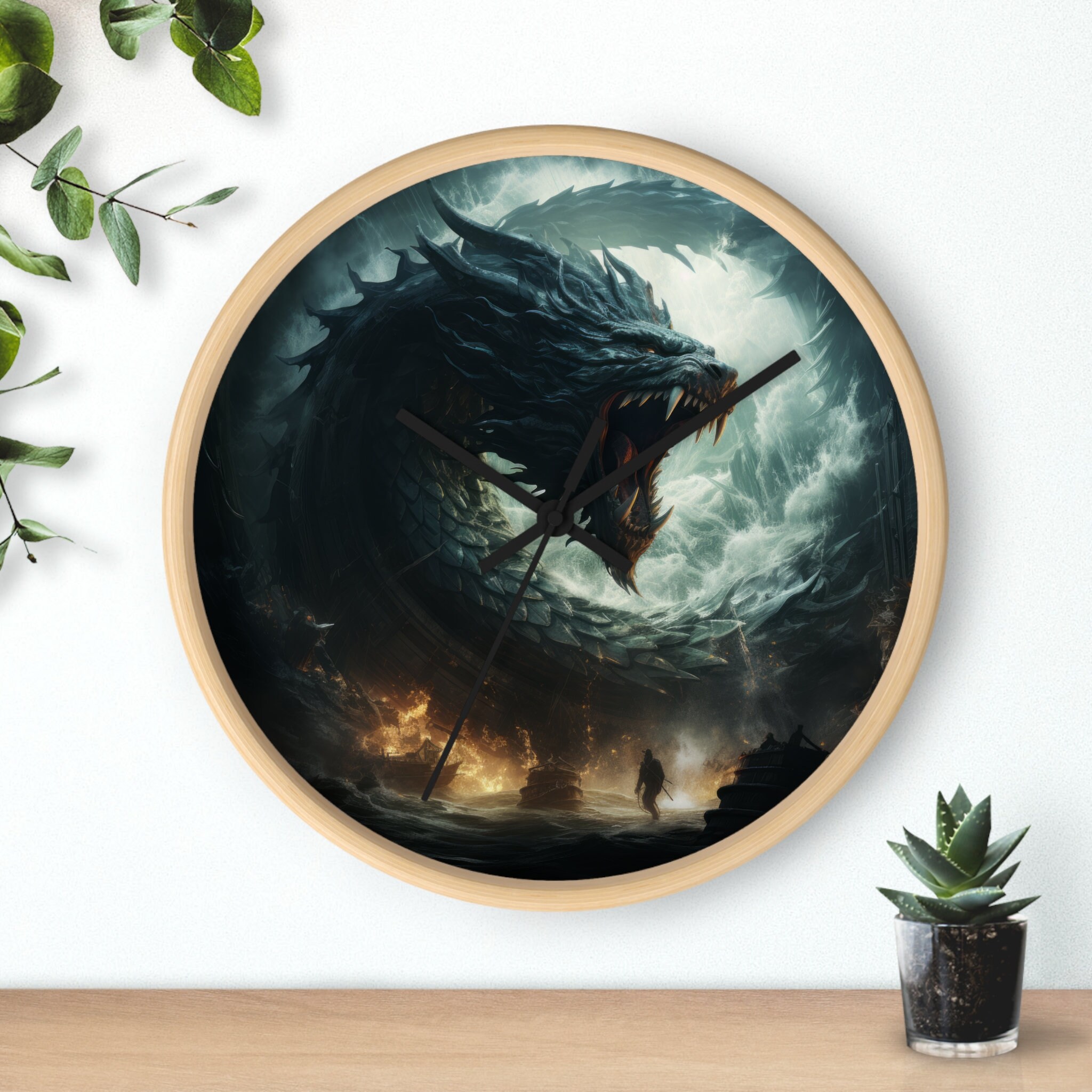 Jormungandr Inspired Horror Clock Horror Home Decor - Etsy