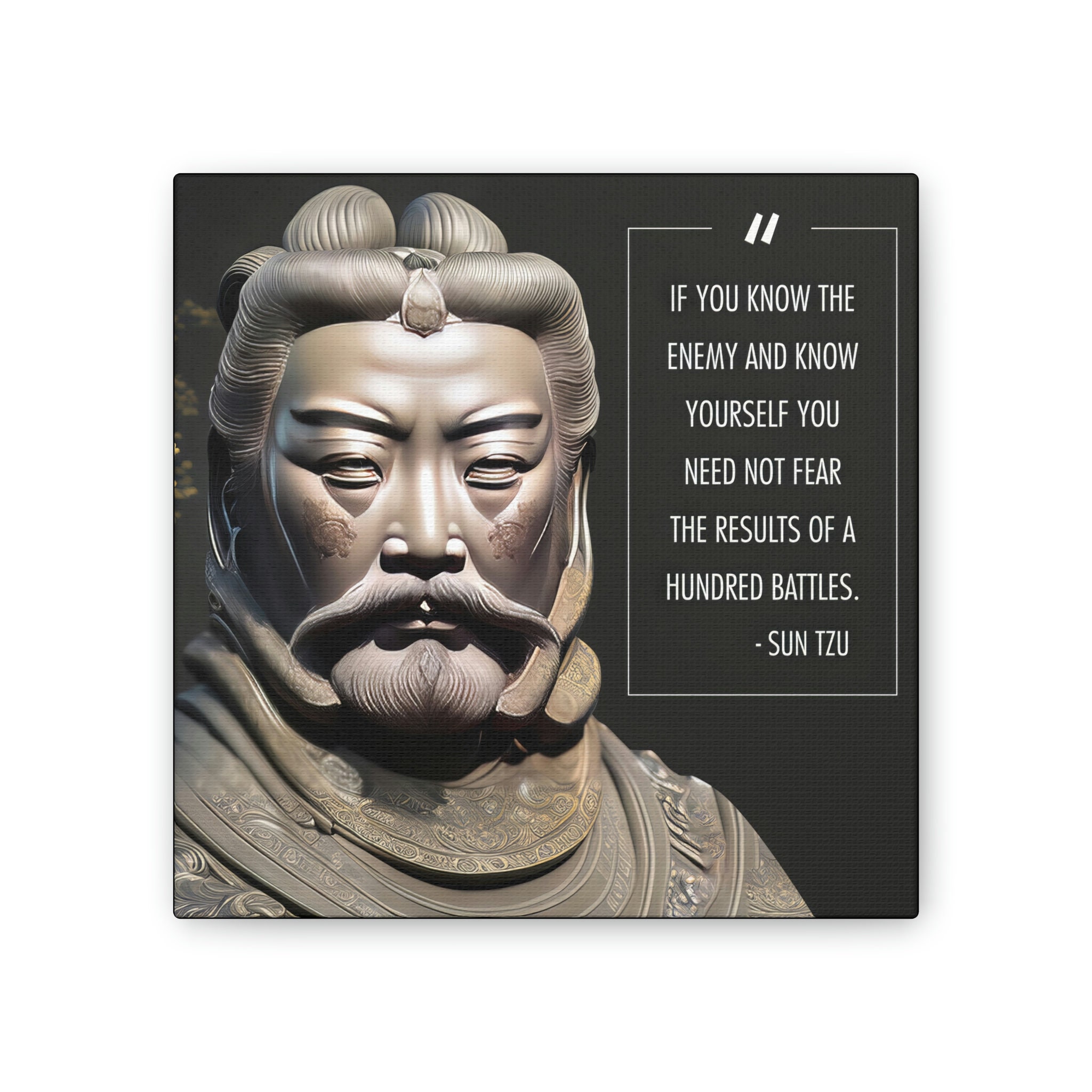 Sun Tzu Quote, Art of War, If You Know the Enemy, Quote Canvas, History ...