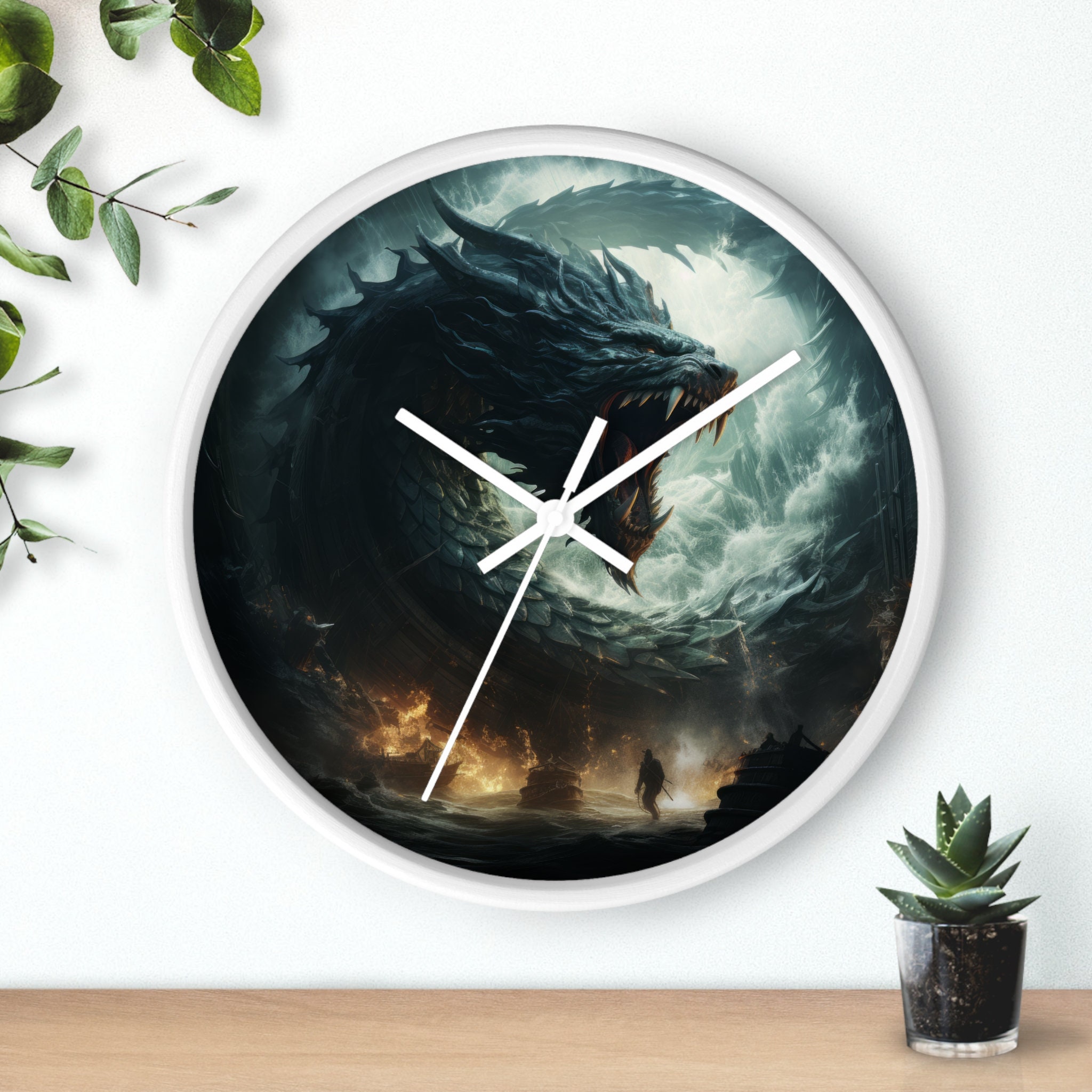 Jormungandr Inspired Horror Clock Horror Home Decor - Etsy