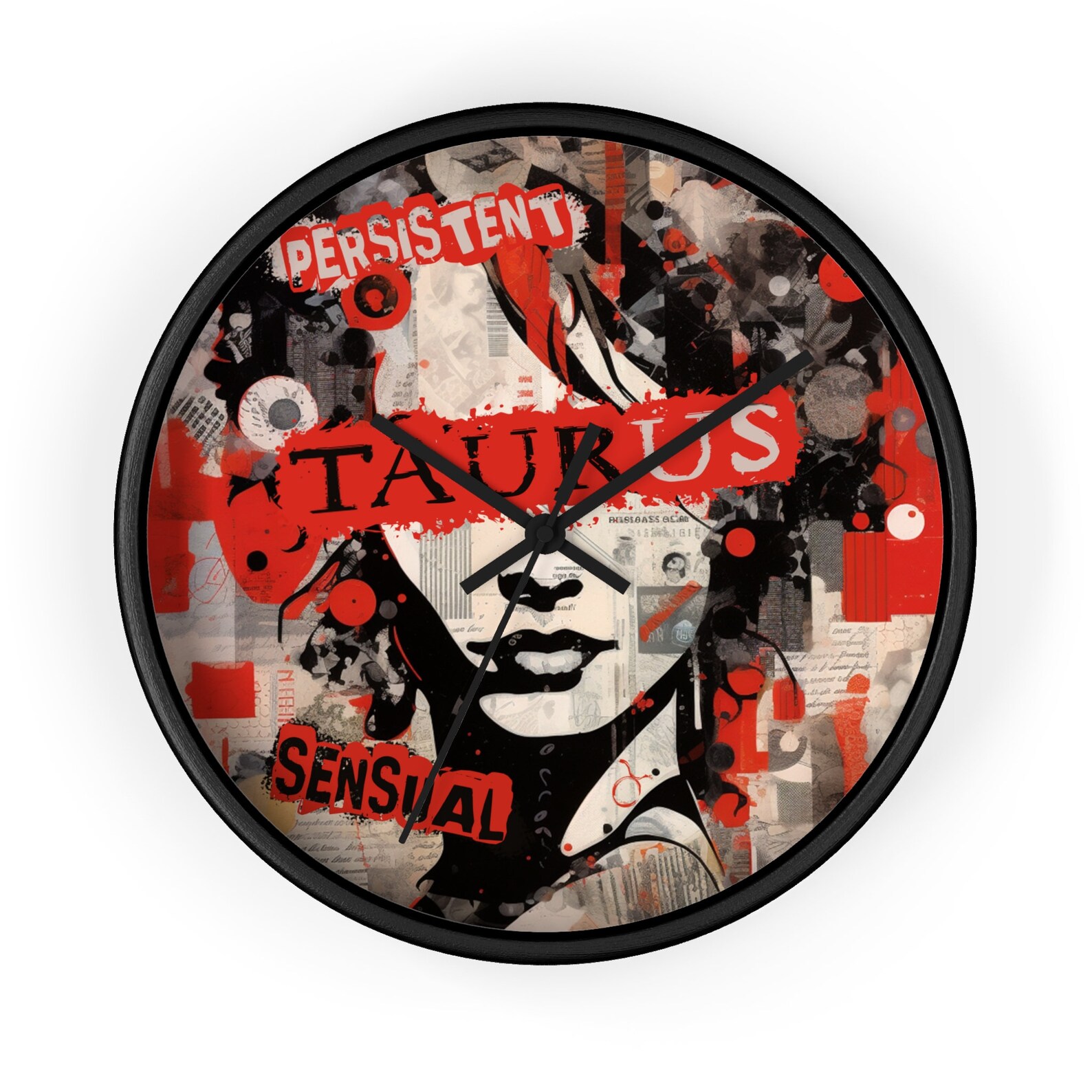 Taurus Punk Rock Wall Clock, Zodiac Gifts, Birthday Gift, Wall Clock ...