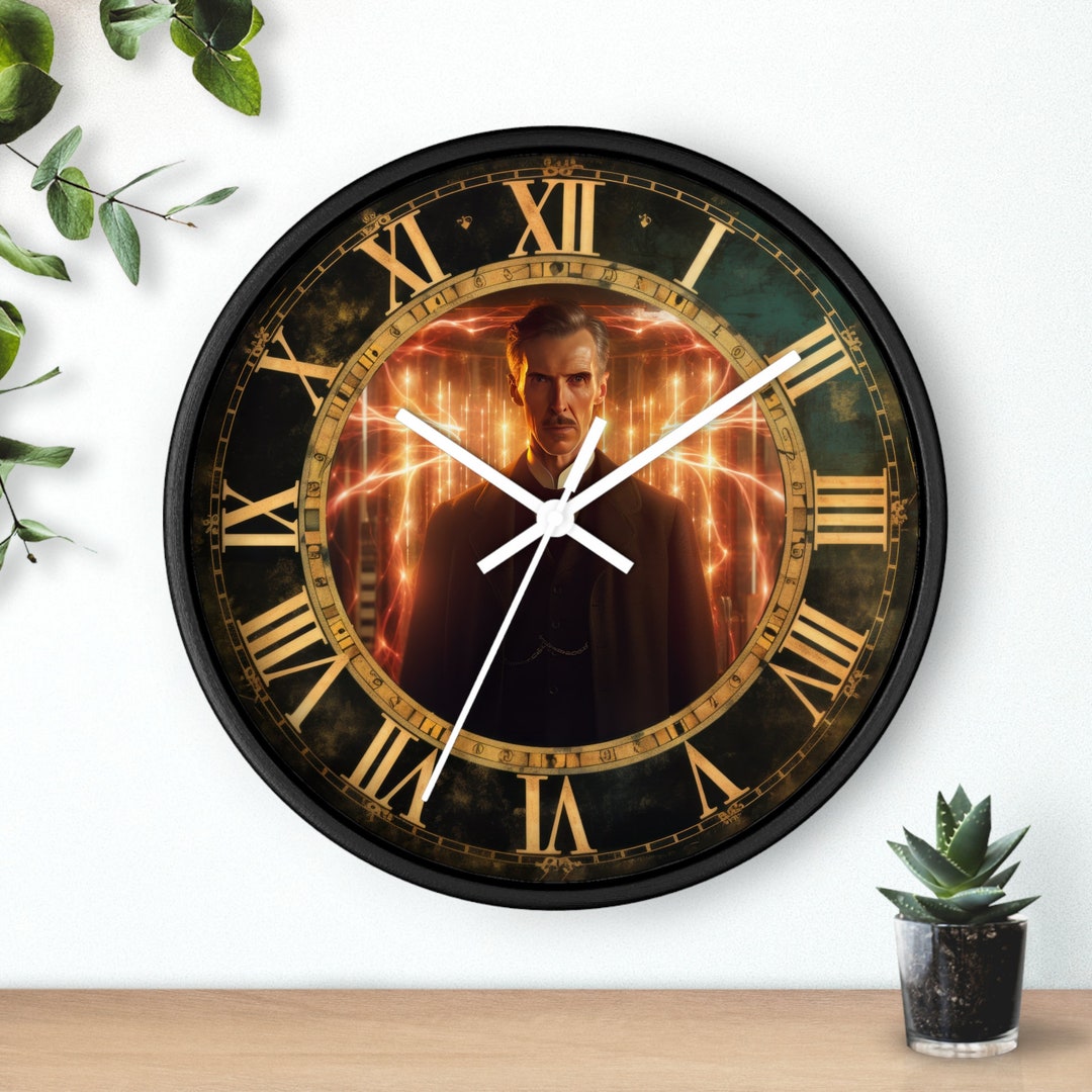 Nikola Tesla Clock, Tesla Gift, Tesla Gift, Tesla Clock, Unique Gift ...