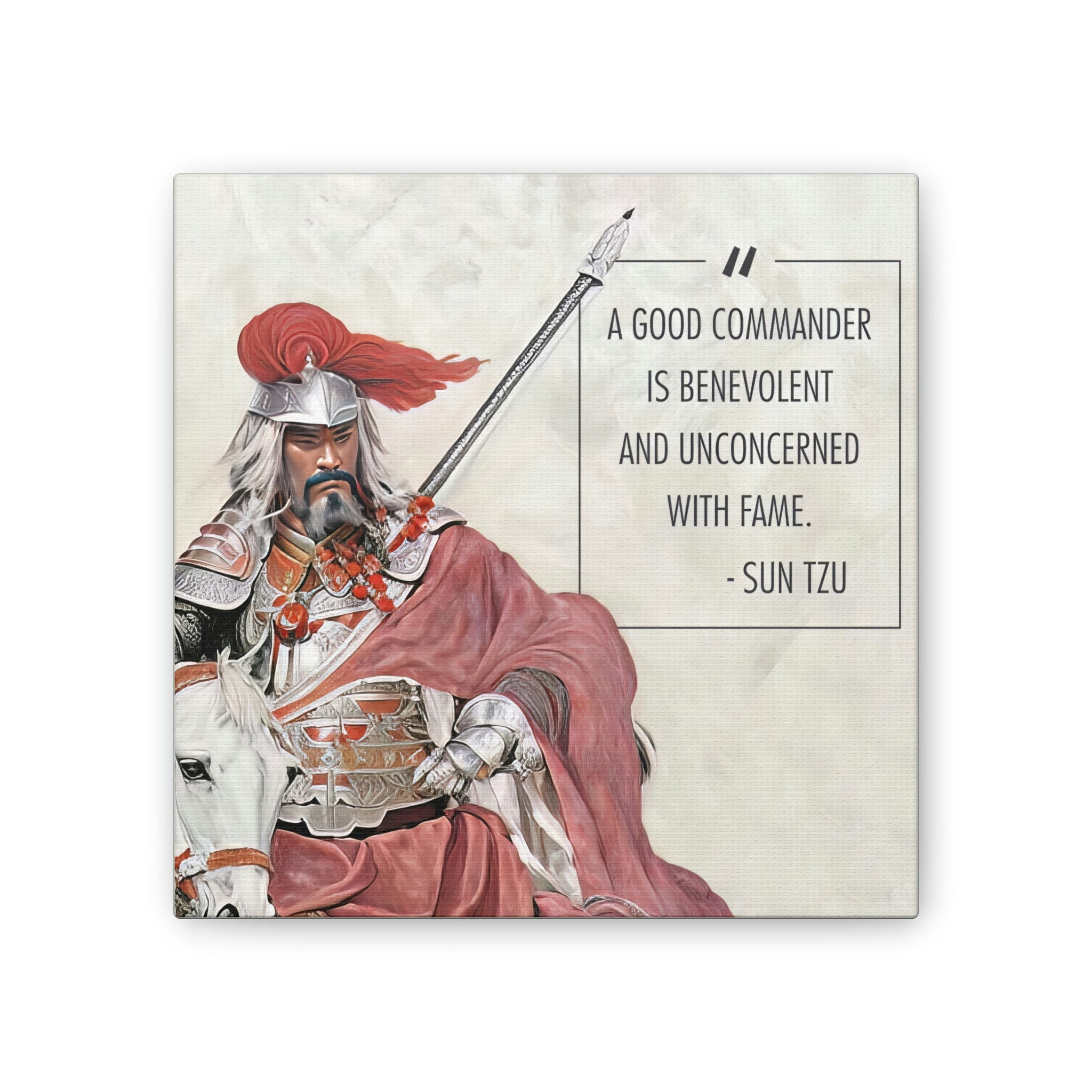 Sun Tzu Quote, Art of War, A Good Commander, Quote Canvas, History ...