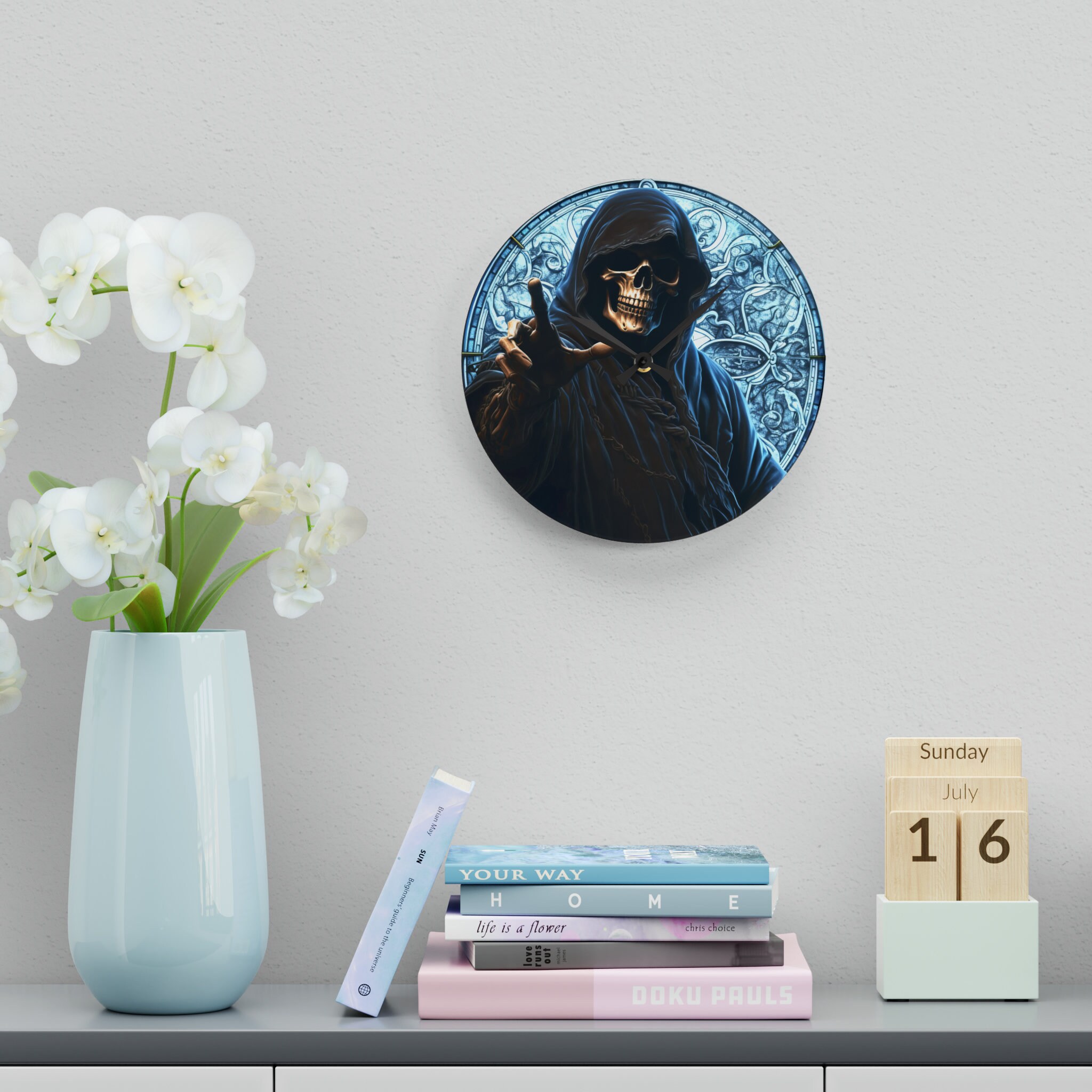 Grim Reaper Horror Clock Death Home Decor Classic Horror - Etsy