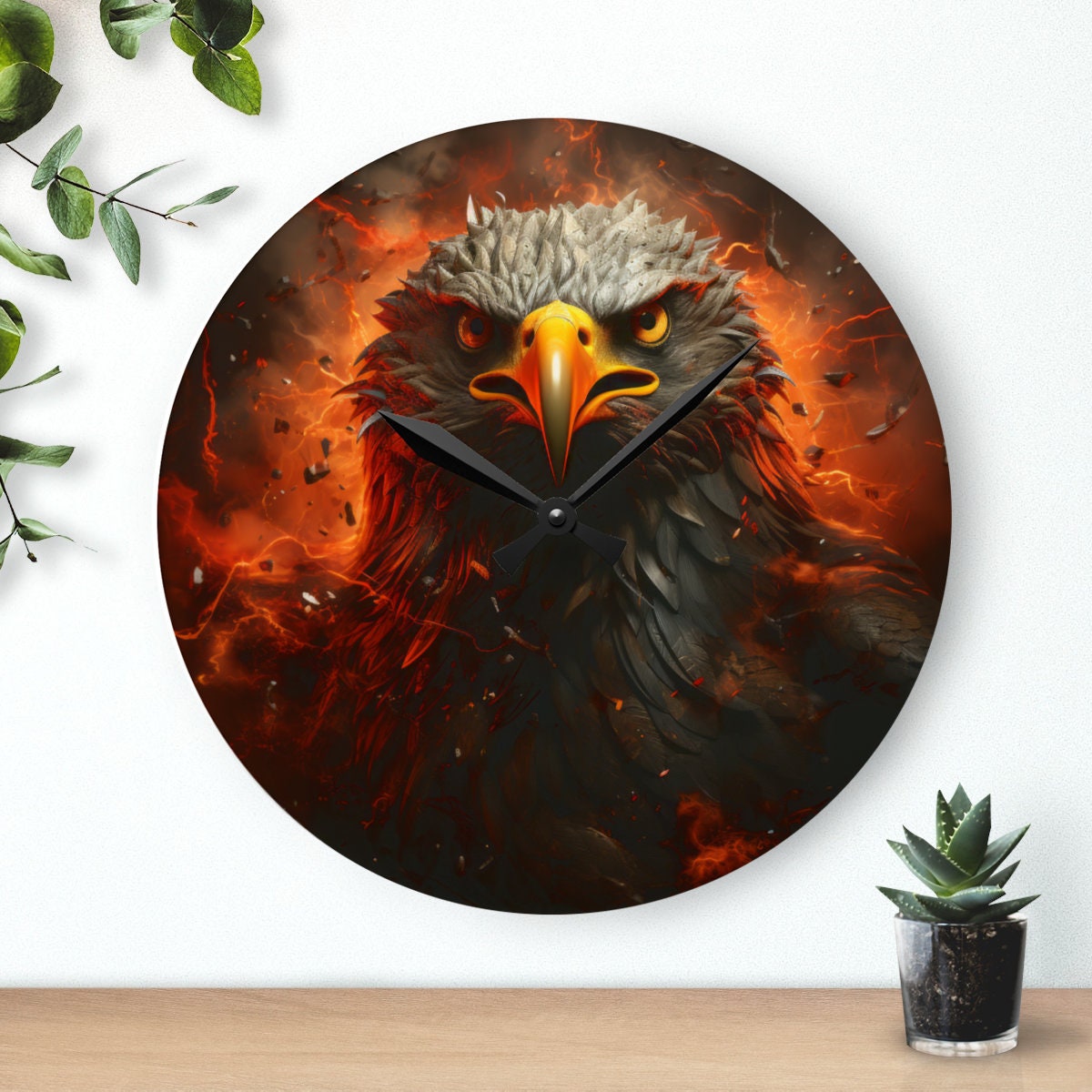 Thunderbird Inspired Clock, Native American Home Decor, Eagle Gift ...