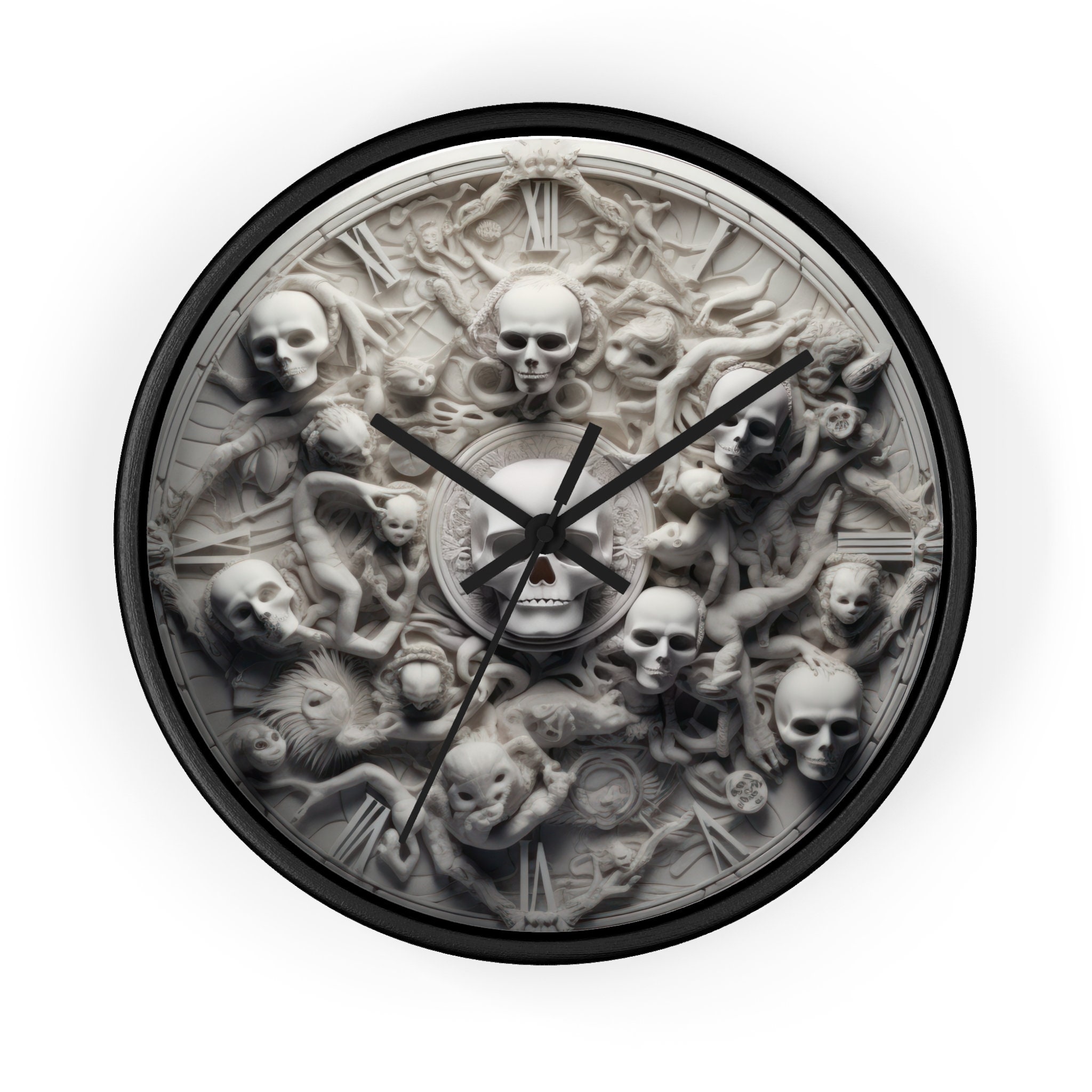 Creepy Cool Skull Clock, Macabre Gift, Skull Gift, Skull Clock, Unique ...