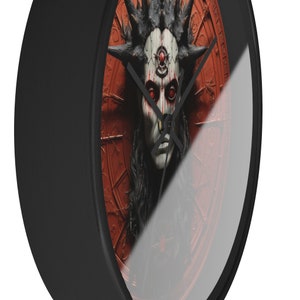 Pazuzu Inspired Horror Clock, Horror Home Decor, Murderous Demon ...