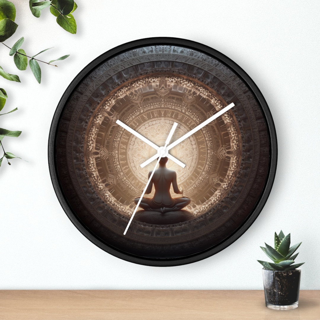 Yoga Meditation Clock, Yoga Gift, Meditation Gift, Yoga Clock, Unique ...