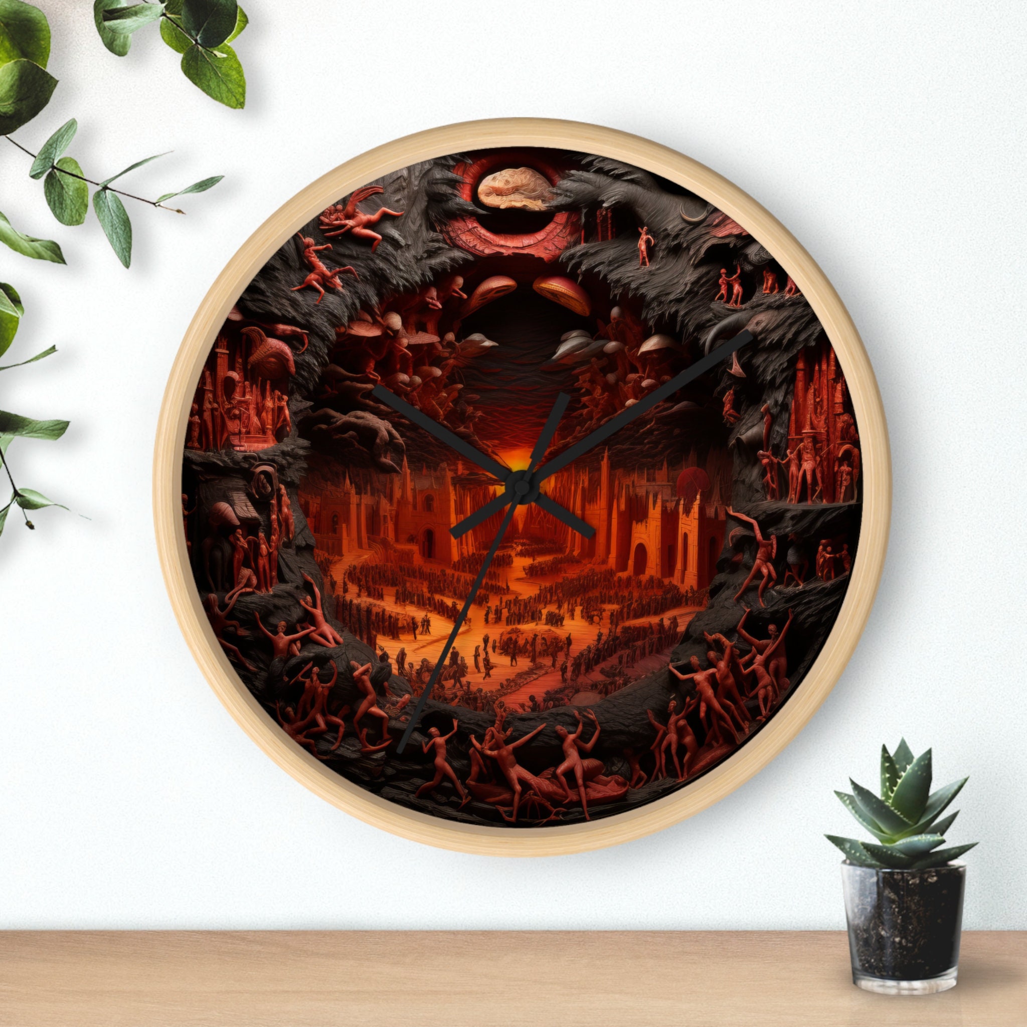 Dante's Inferno Horror Clock Hell Home Decor Classic - Etsy