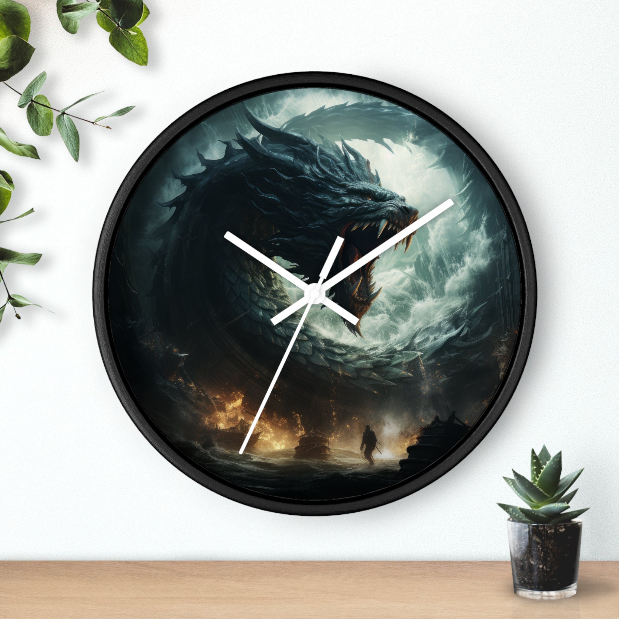 Jormungandr Inspired Horror Clock Horror Home Decor - Etsy