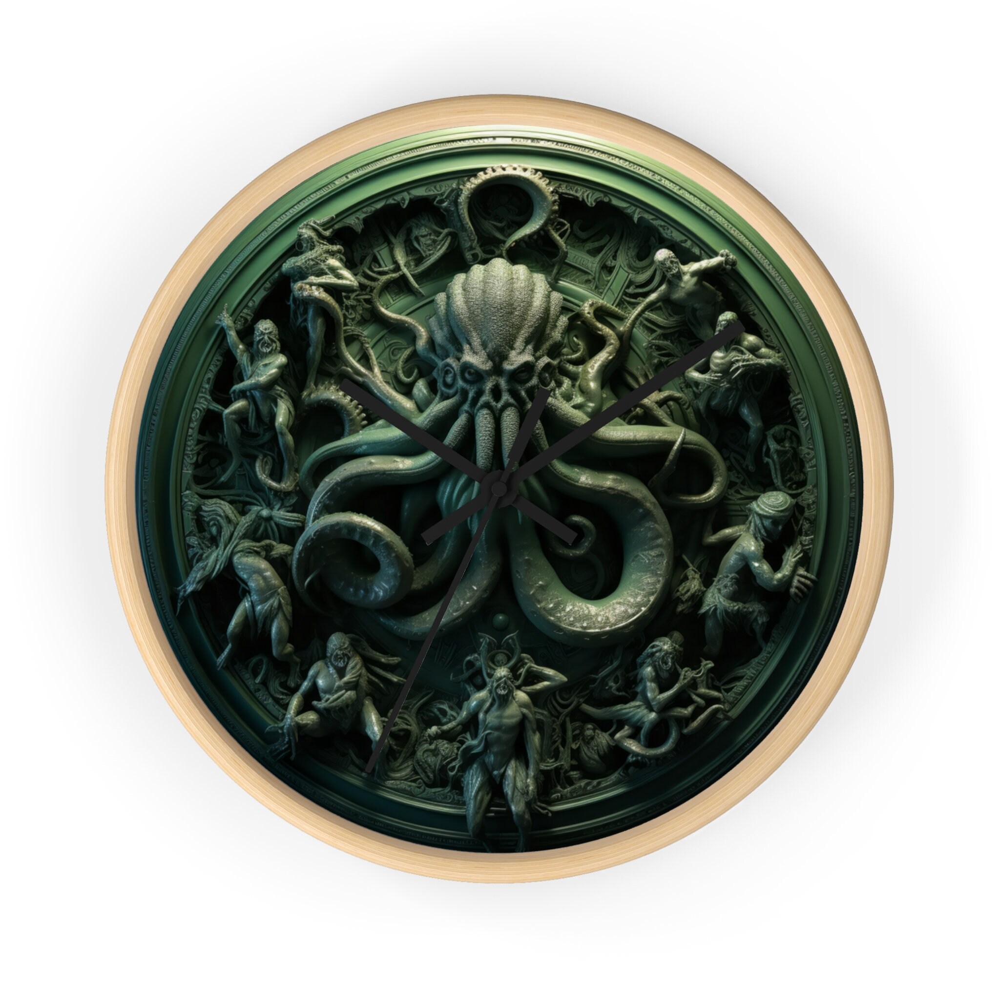 Cthulhu Inspired Horror Clock, Lovecraftian Home Decor, Classic ...