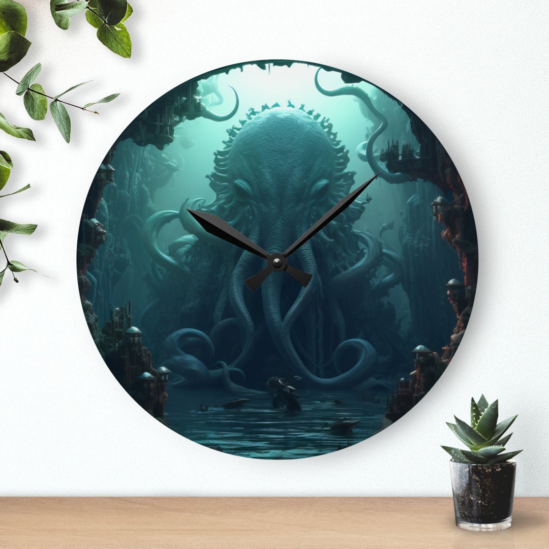Kraken Horror Clock Horror Home Decor Classic Horror Gift - Etsy