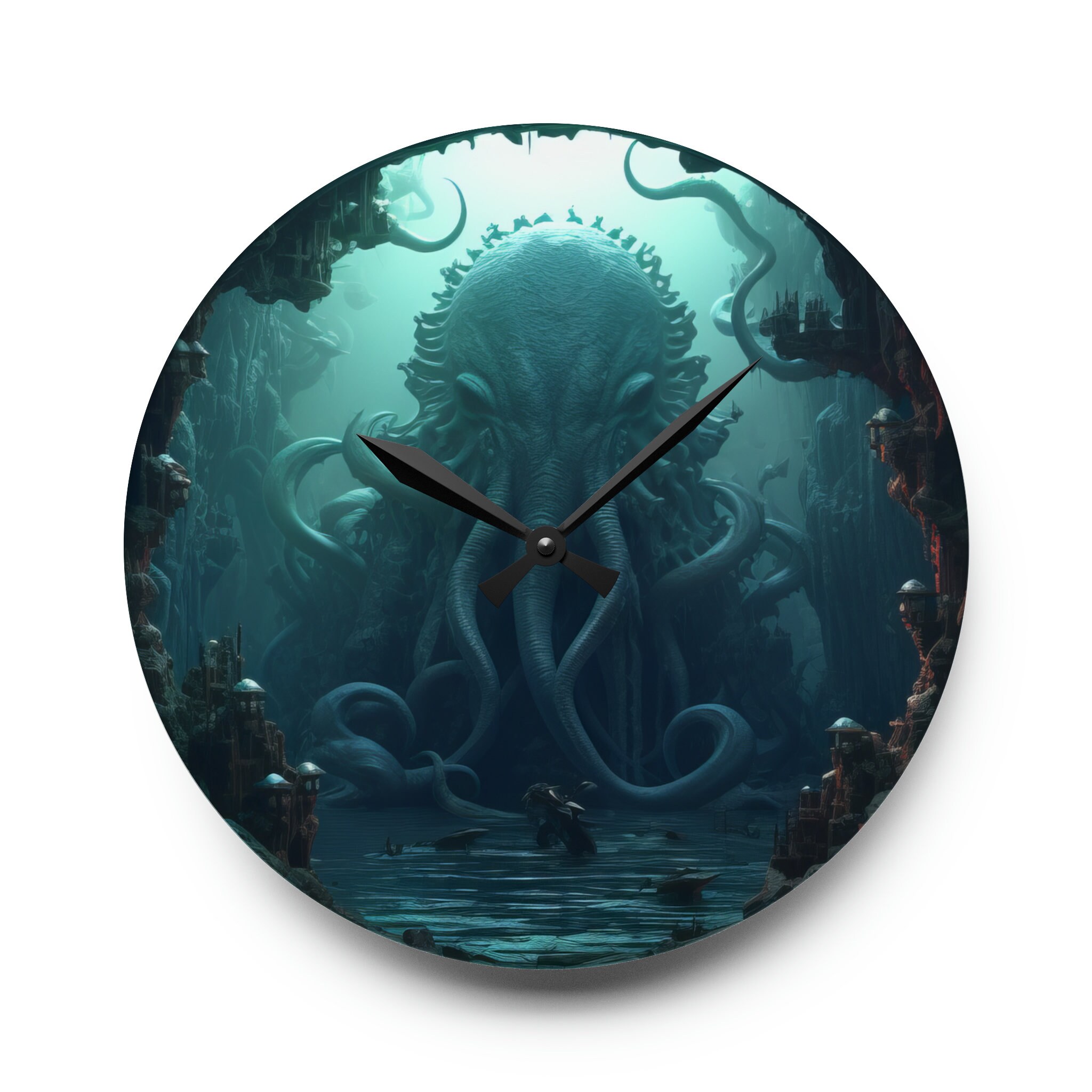 Kraken Horror Clock Horror Home Decor Classic Horror Gift - Etsy