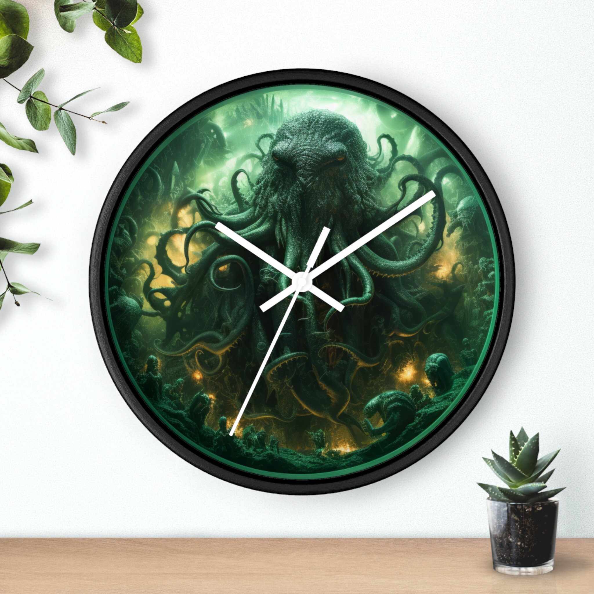 Cthulhu Inspired Horror Clock, Lovecraftian Home Decor, Classic ...