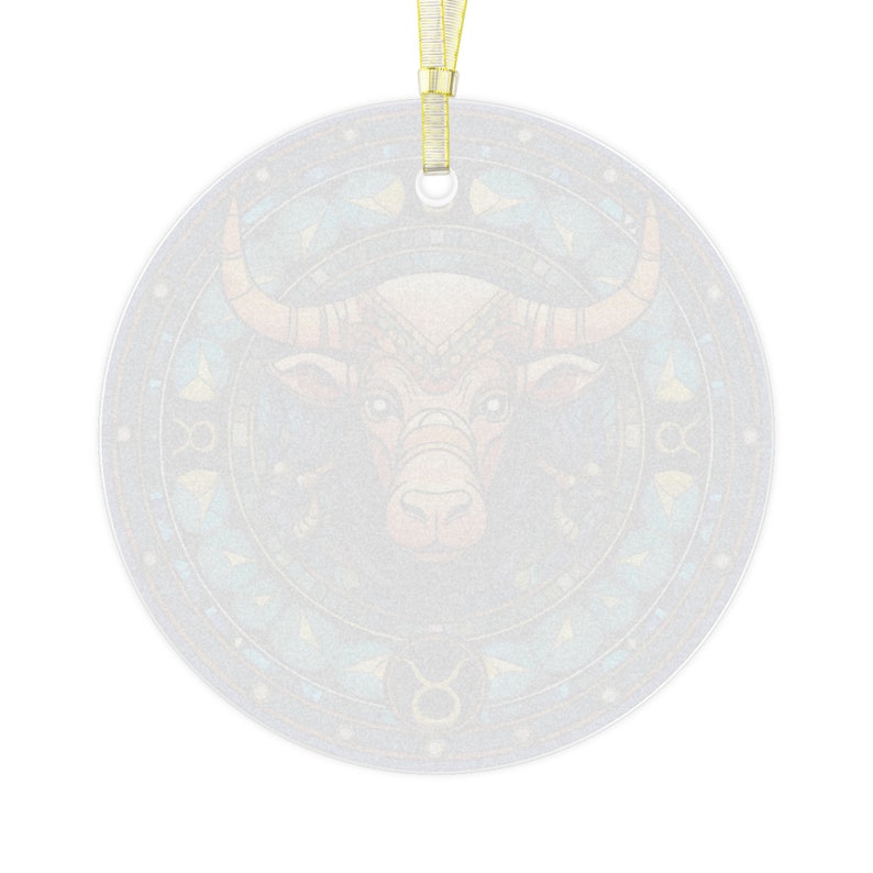 Taurus Stained-glass Design Ornament, Stained Glass, Zodiac Ornament ...