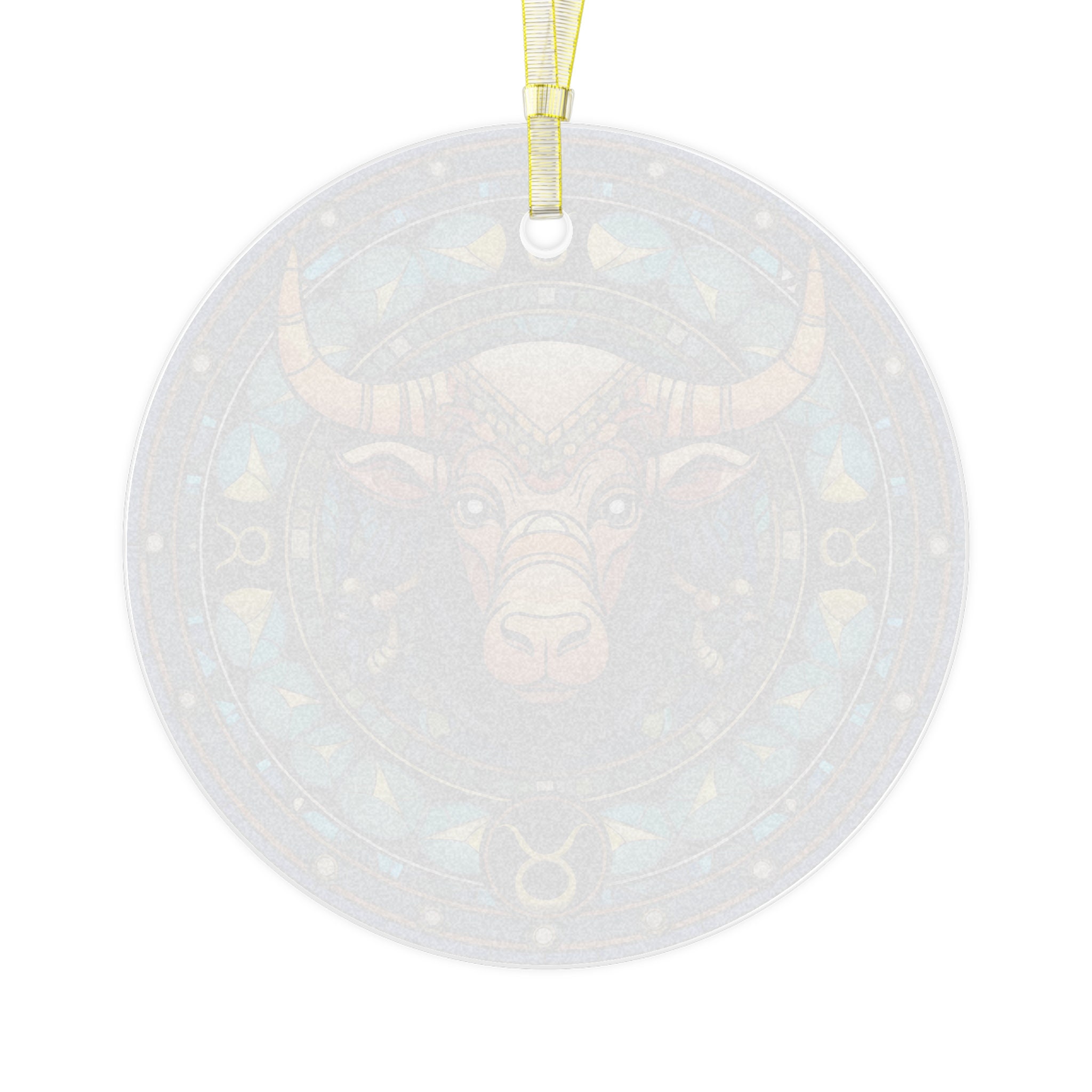 Taurus Stained-glass Design Ornament, Stained Glass, Zodiac Ornament ...