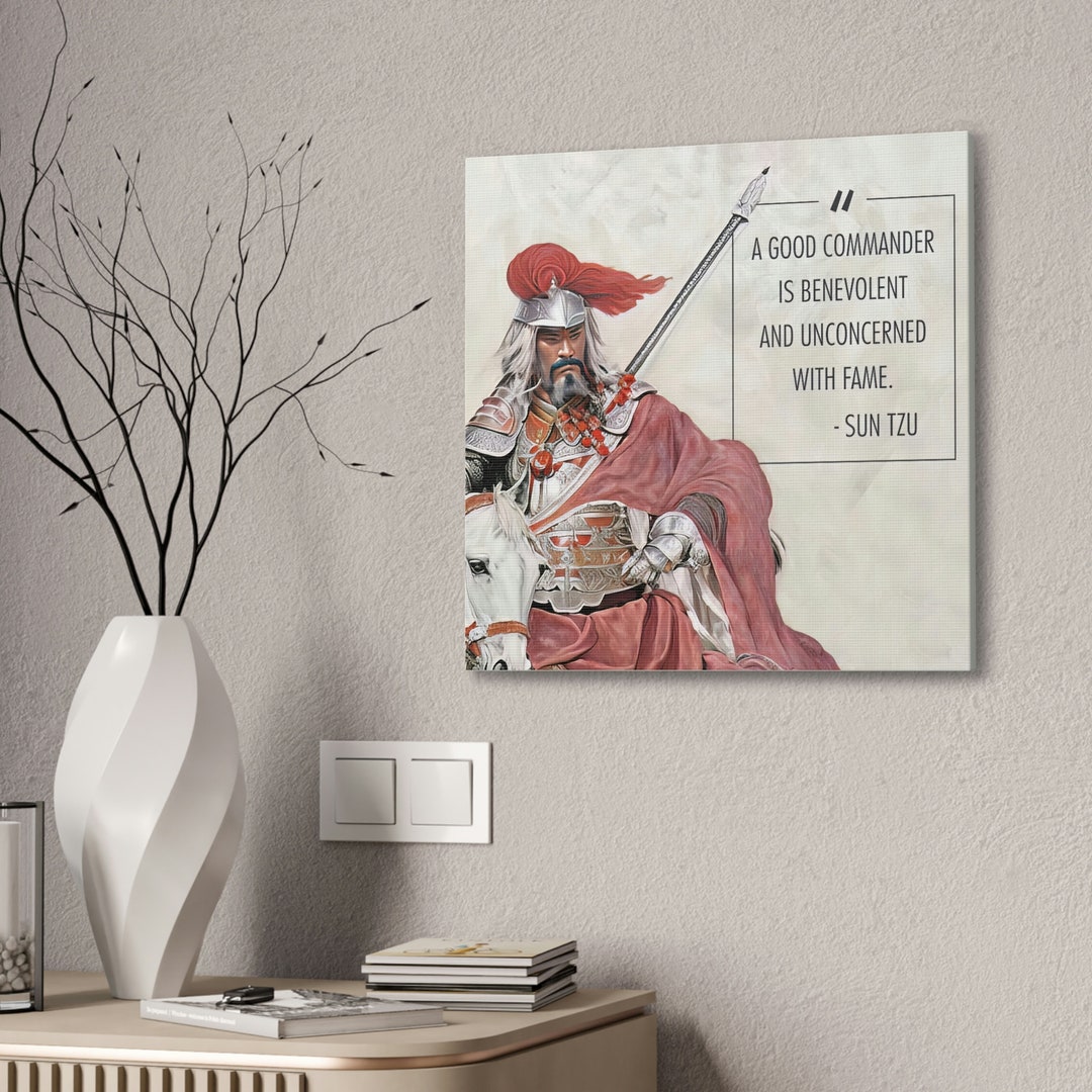 Sun Tzu Quote, Art of War, A Good Commander, Quote Canvas, History ...