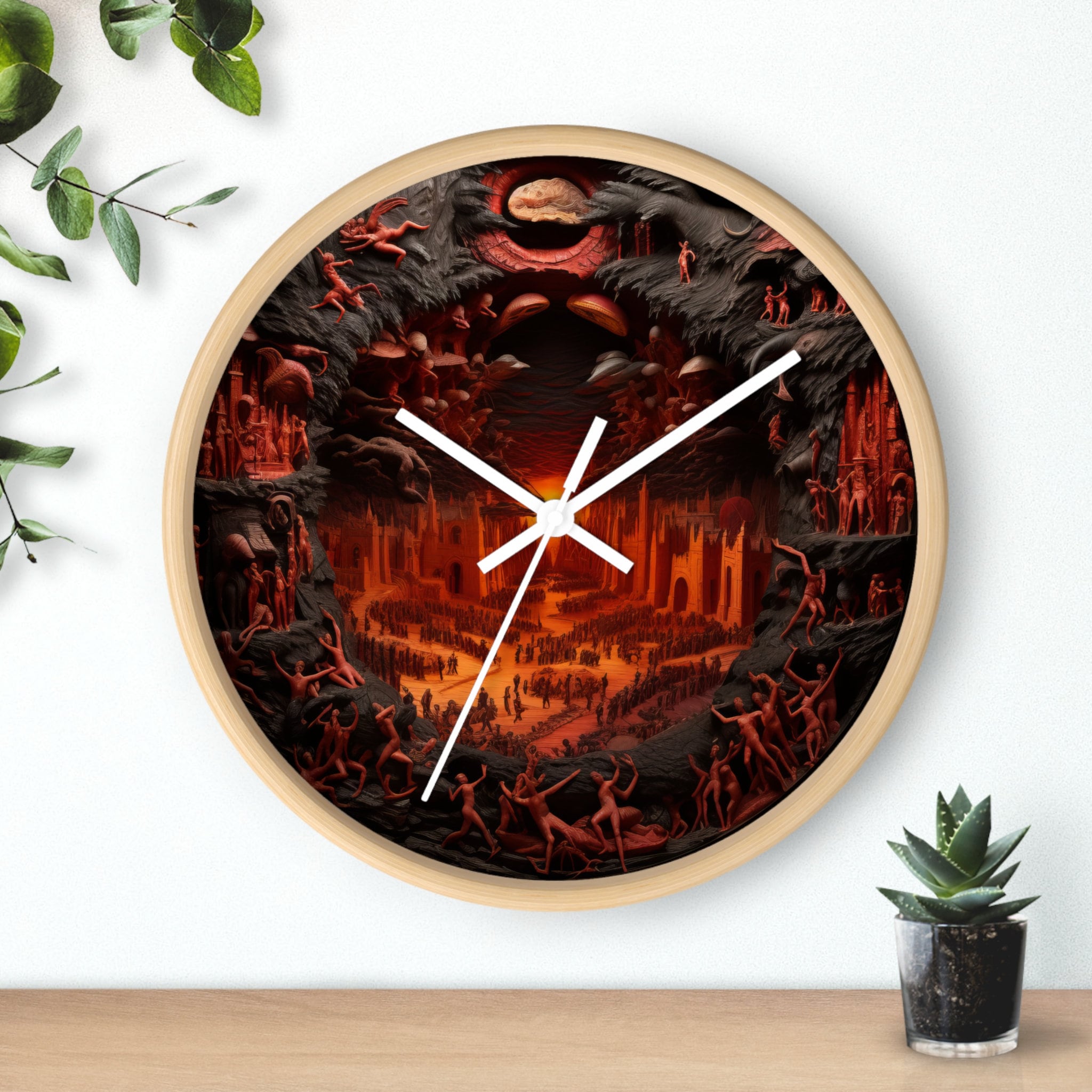 Dante's Inferno Horror Clock Hell Home Decor Classic - Etsy