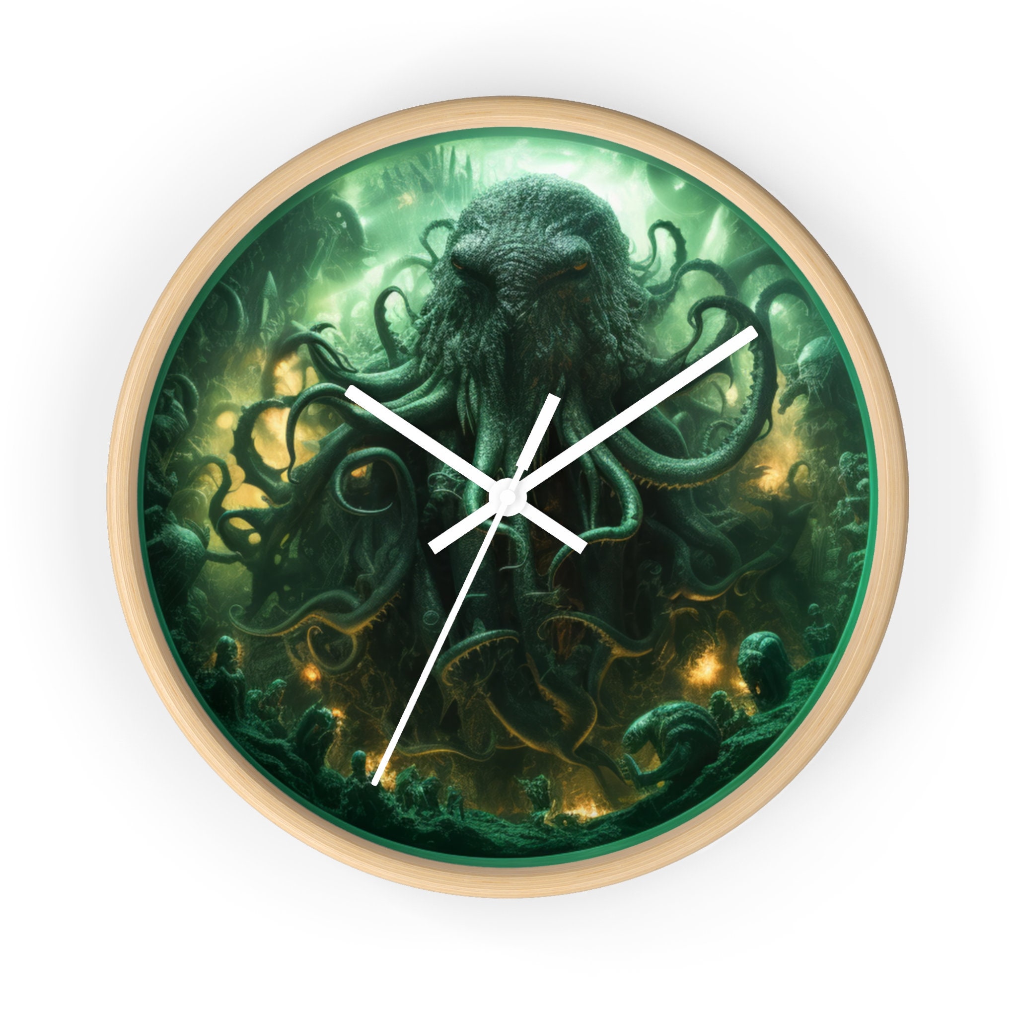 Cthulhu Inspired Horror Clock, Lovecraftian Home Decor, Classic ...