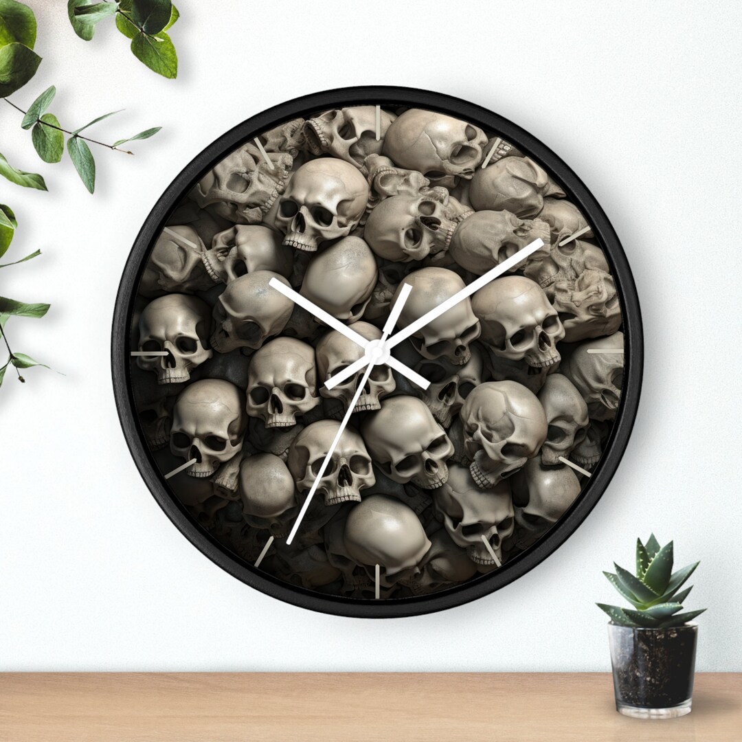 Creepy Cool Skull Clock Macabre Gift Skull Gift Skull - Etsy